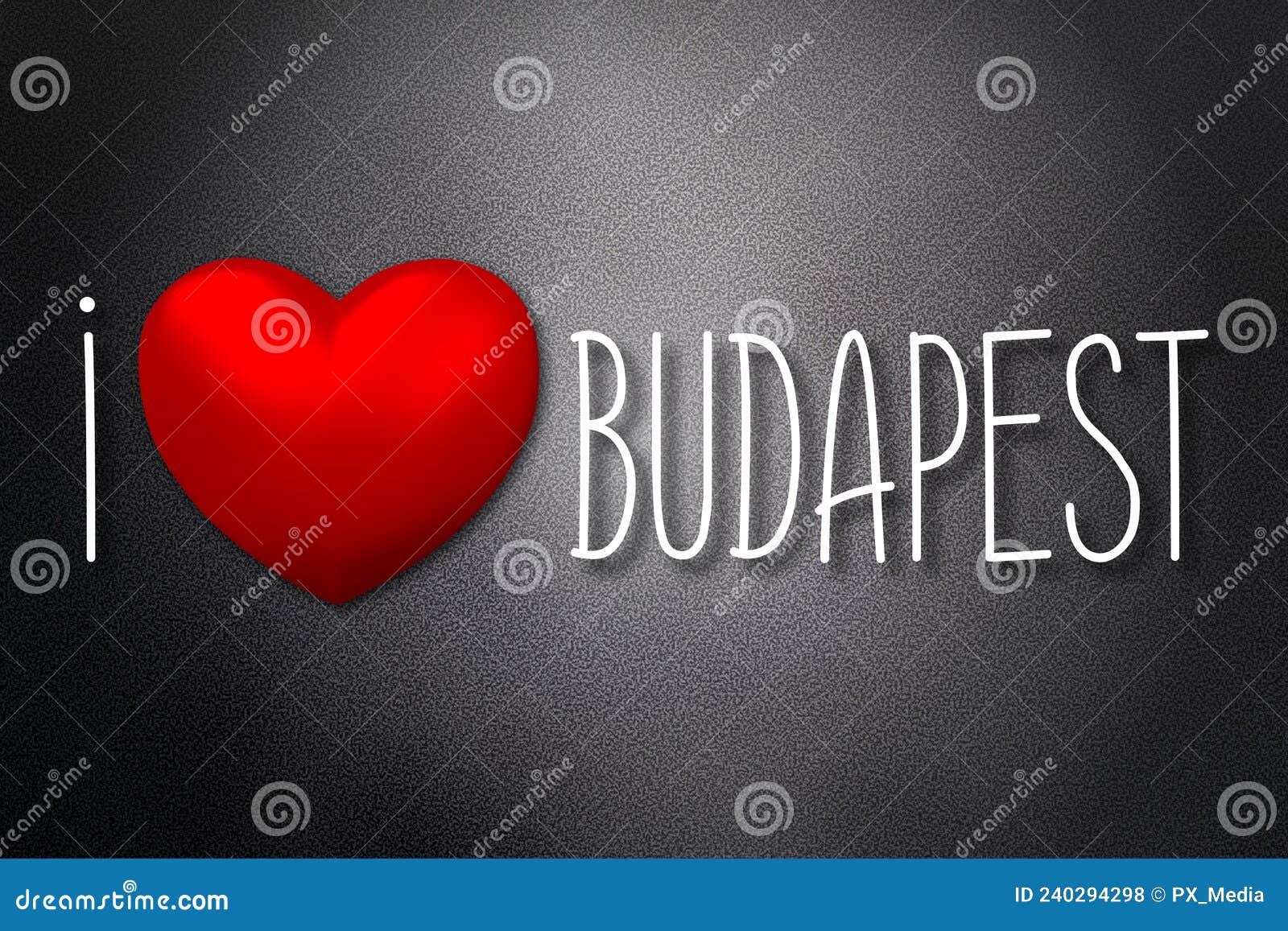I Love Budapest - Heart Shape, Black Background Stock Illustration ...