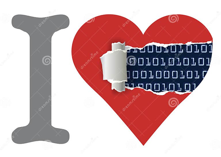 I love computers. stock vector. Illustration of cyberspace - 49255577