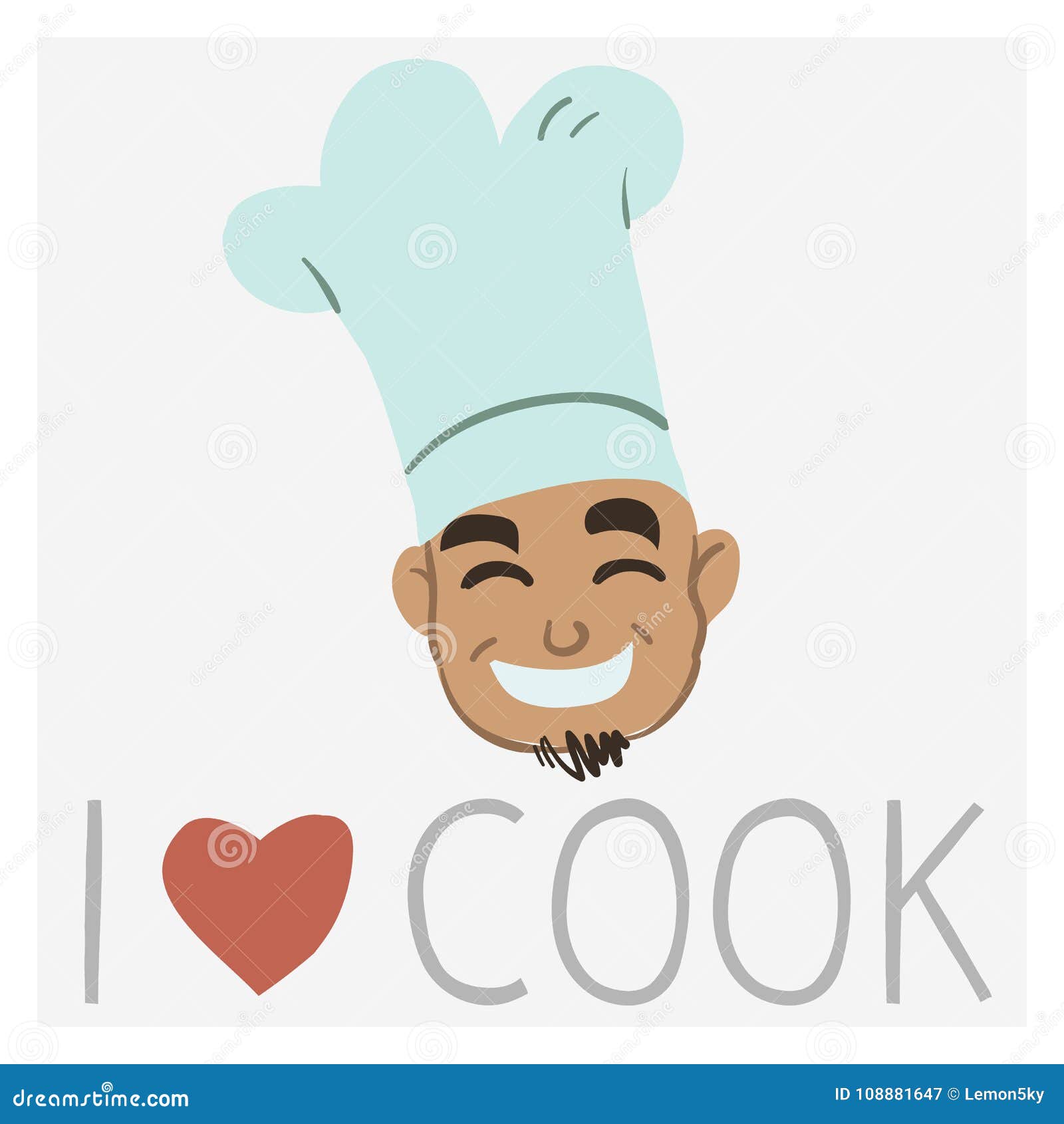 I love cook postcard. stock vector. Illustration of tablecloth - 108881647