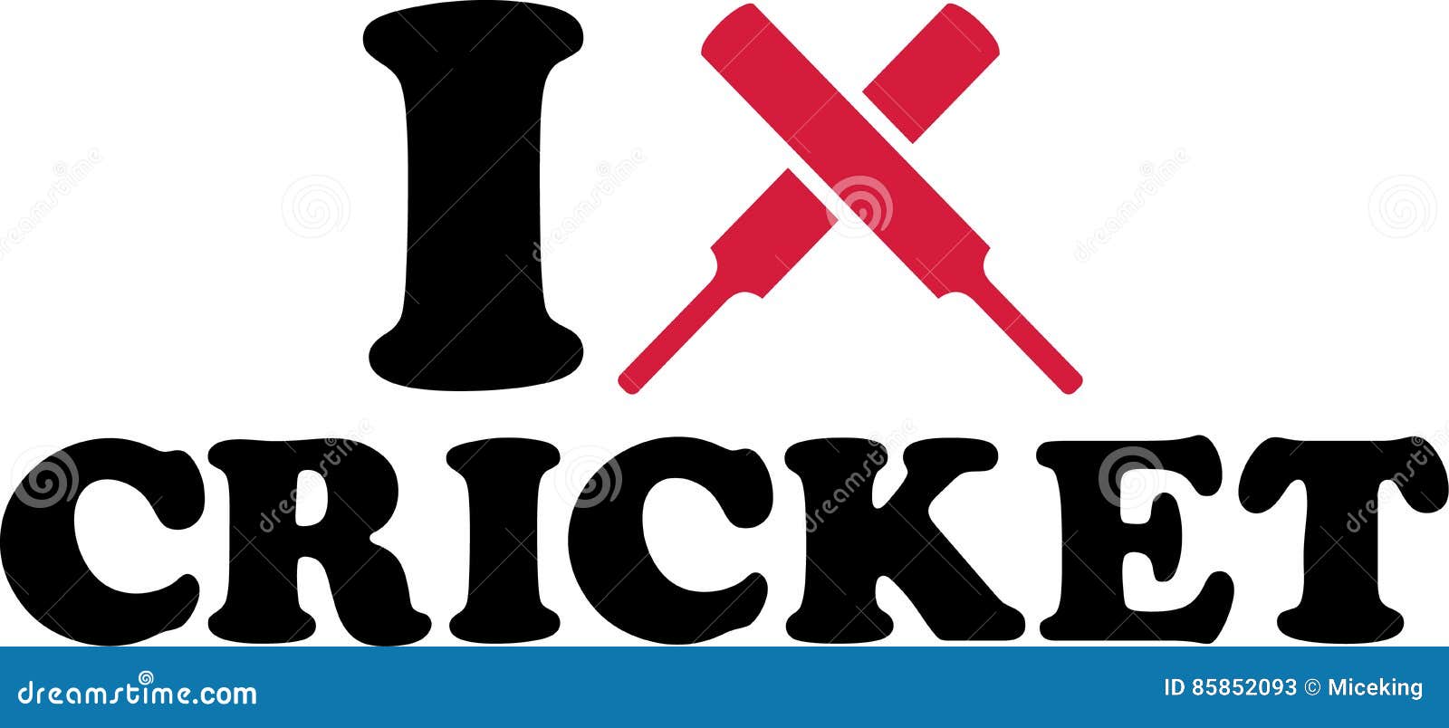 I love cricket Bats stock vector. Illustration of player - 85852093