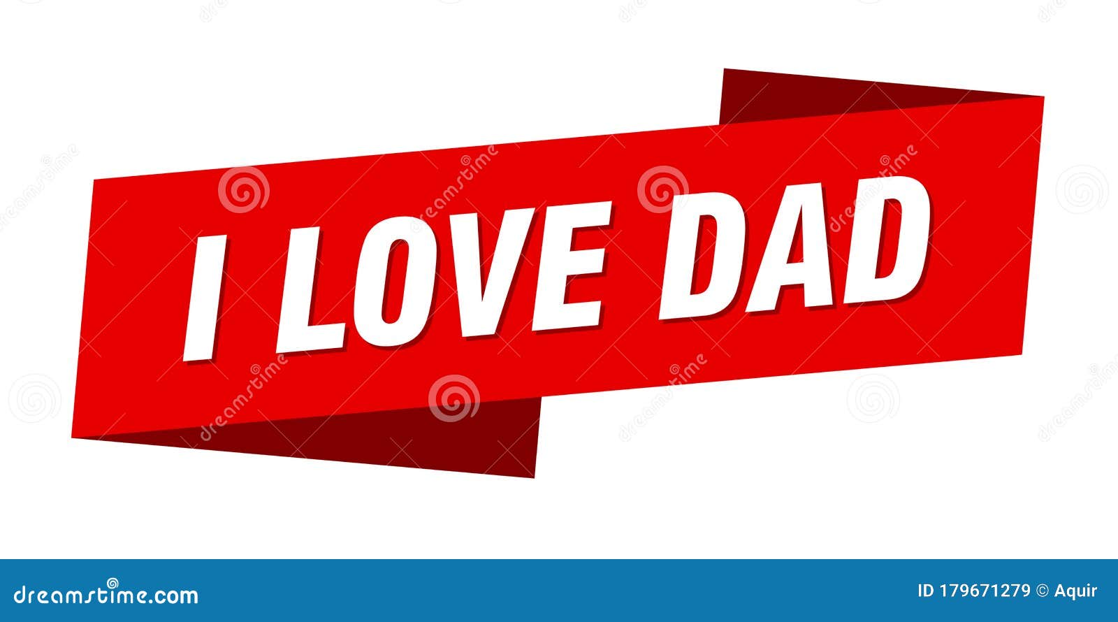 I Love Dad Banner Template I Love Dad Ribbon Label Stock Vector Illustration Of Emblem