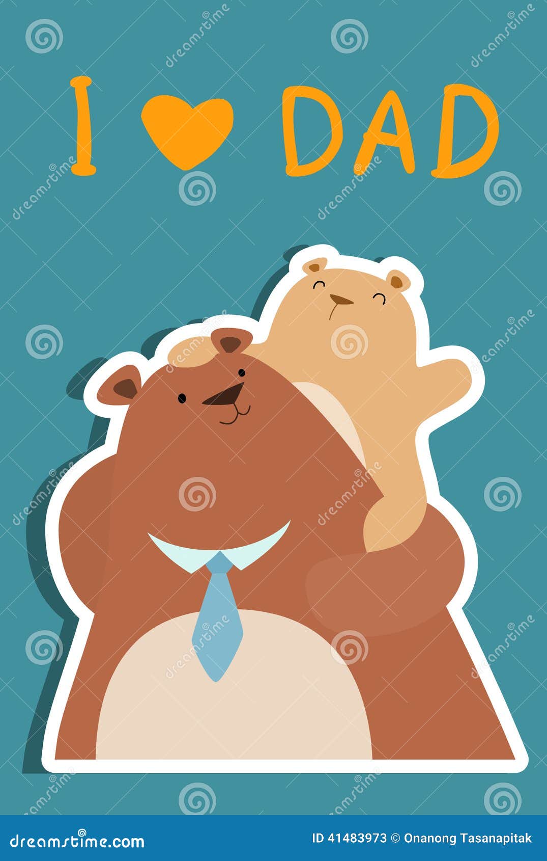 I love dad card stock illustration. Illustration of daddy - 41483973