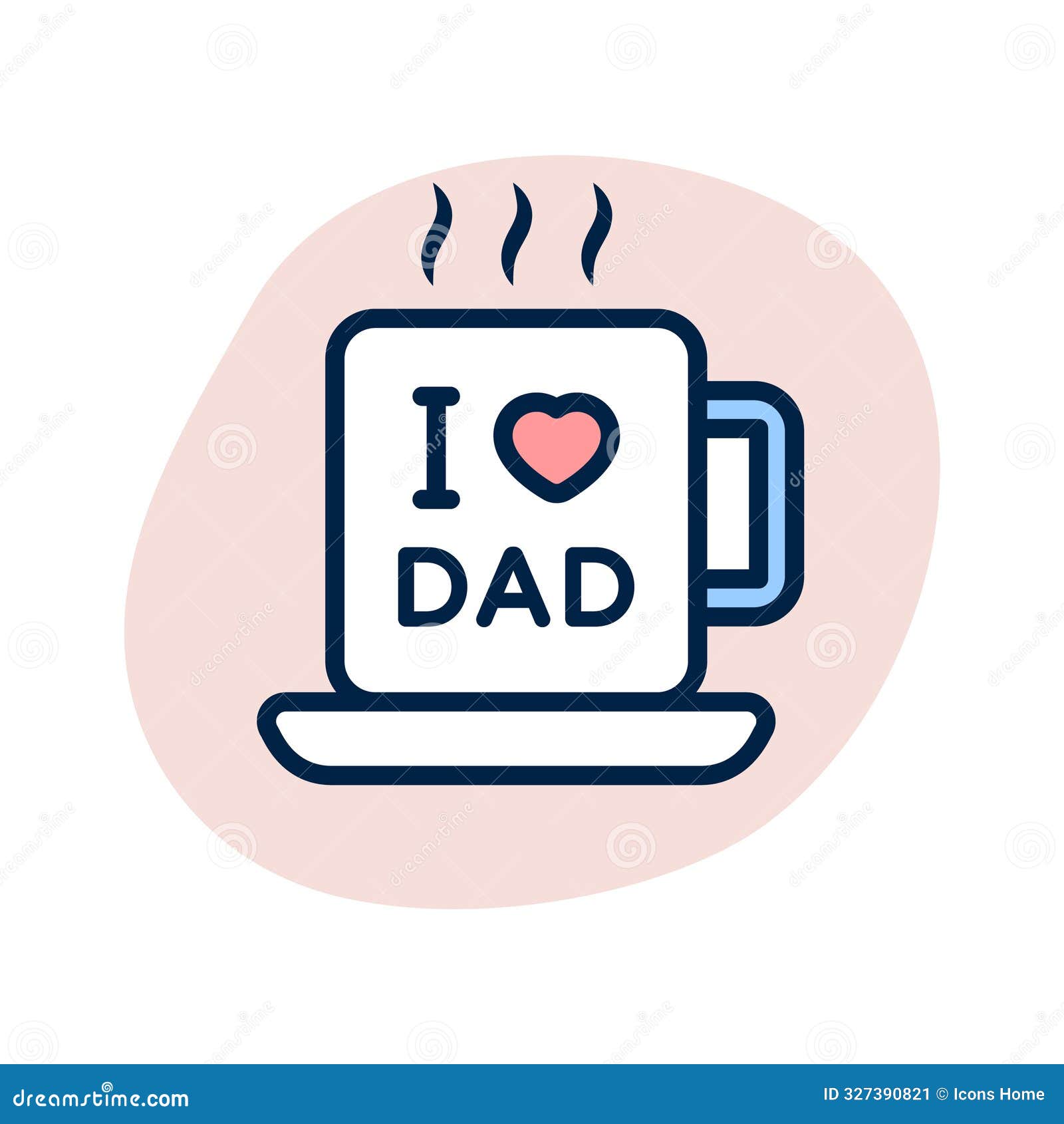 I Love Dad Icon Design, Father Day Vector, Ready for Premium Use Stock ...
