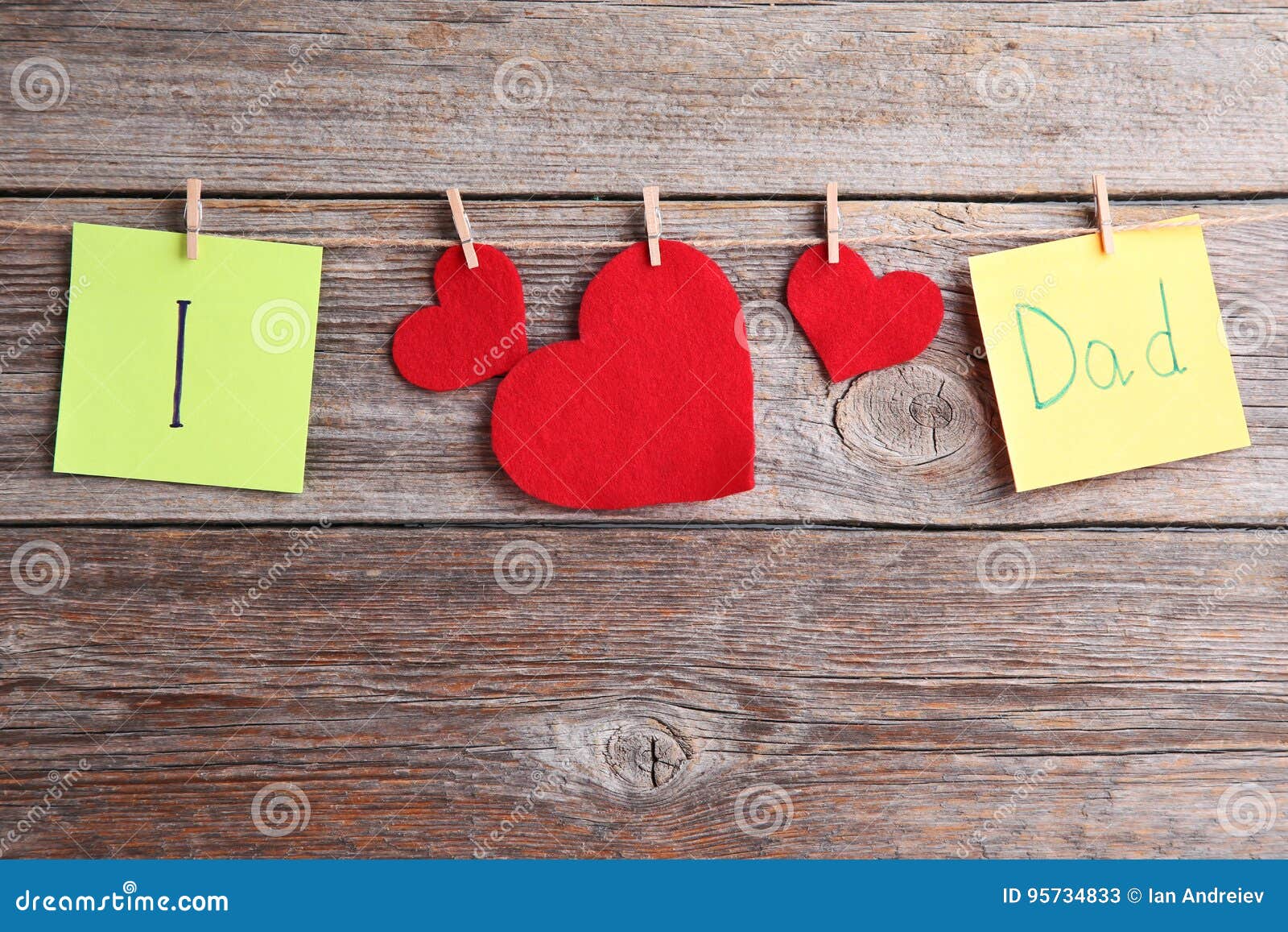 I Love Dad stock image. Image of heart, closeup, notebook - 95734833