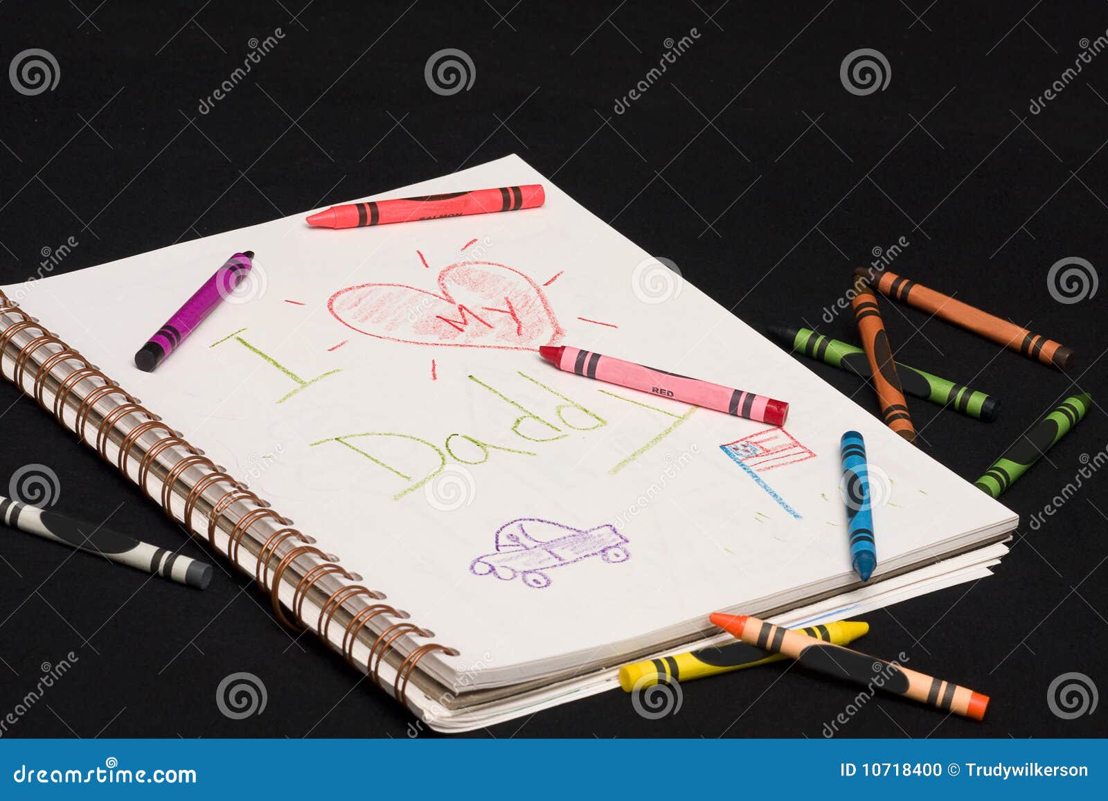 I Love Daddy Drawing stock photo. Image of heart, sketching - 10718400