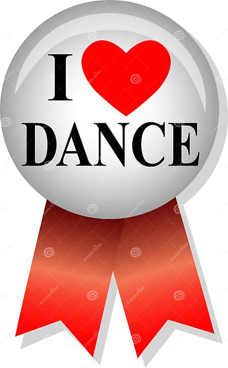 I Love Dance Button/eps stock vector. Illustration of ribbon - 5731181