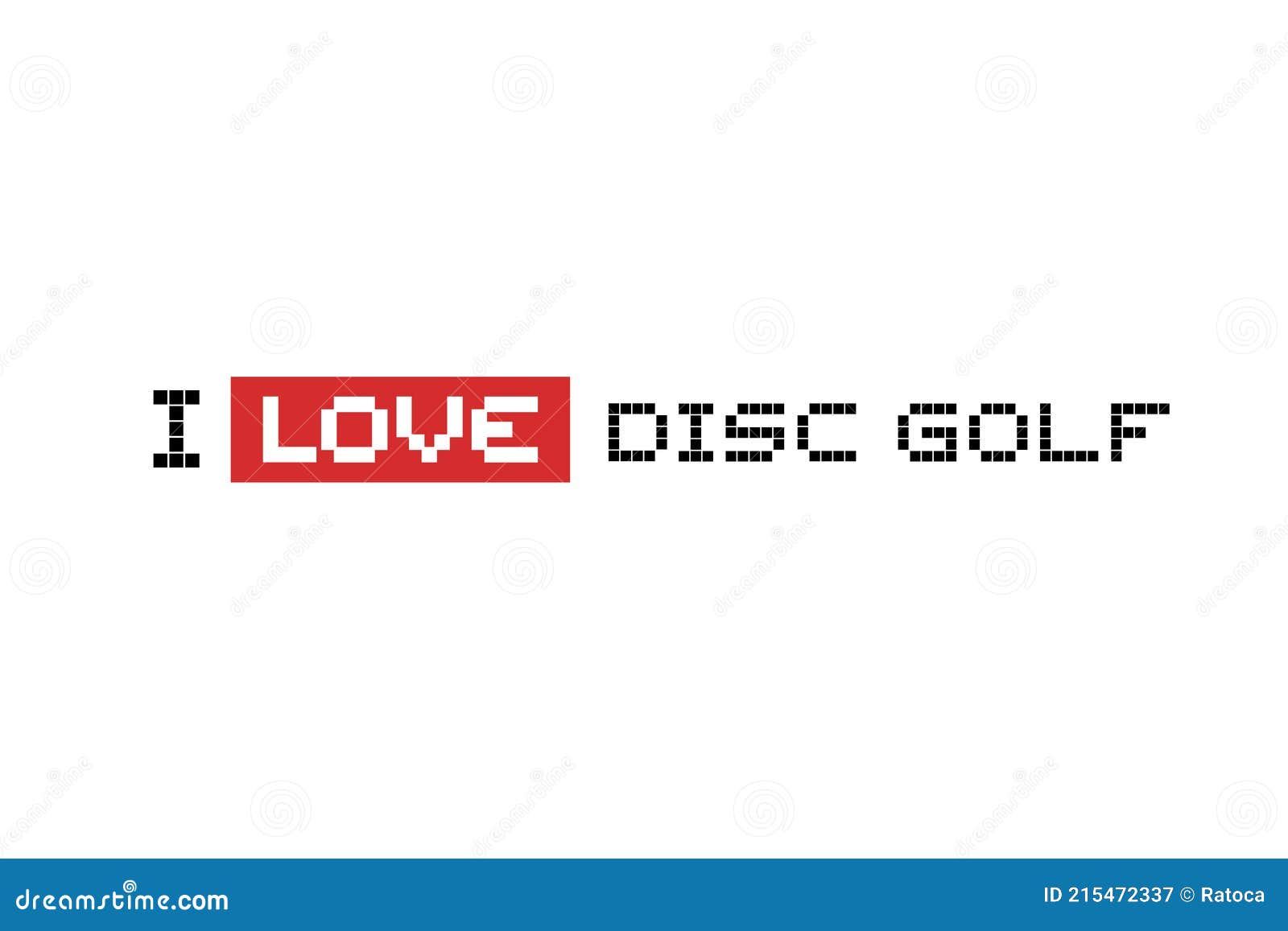 I love disc golf message stock vector. Illustration of cool - 215472337