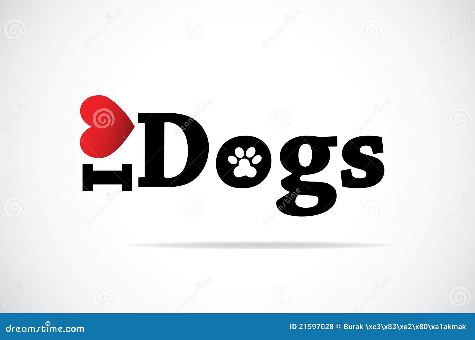 I Love Dogs stock vector. Illustration of life, heart - 21597028