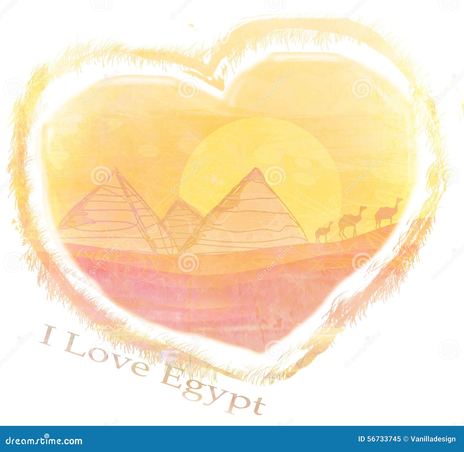 I Love Egypt design stock illustration. Illustration of egypt - 56733745