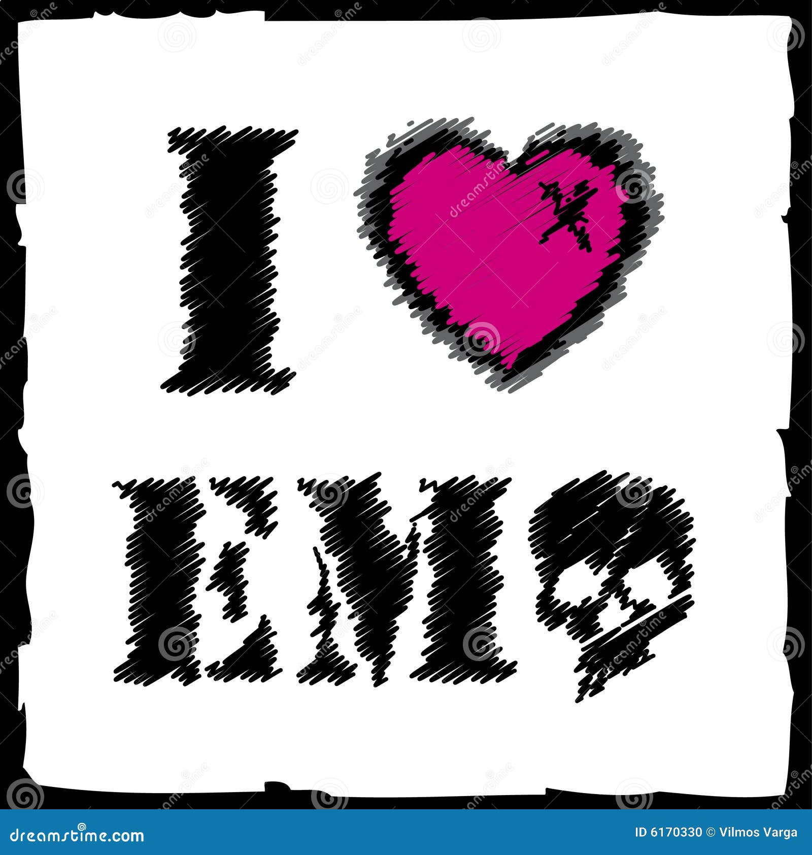 I love Emo stock vector. Illustration of abandoned, life - 6170330