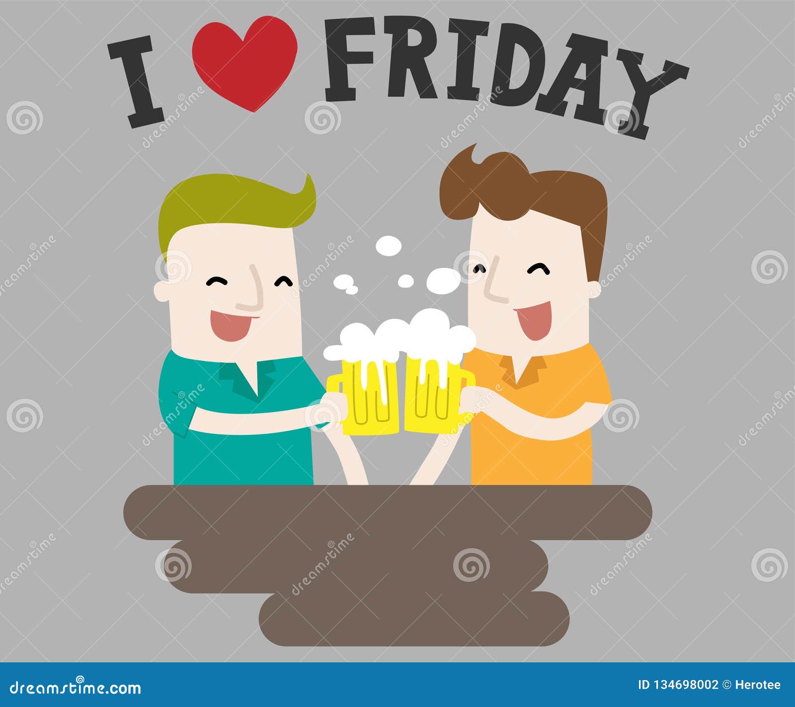 I Love Friday stock vector. Illustration of work, restaurant - 134698002
