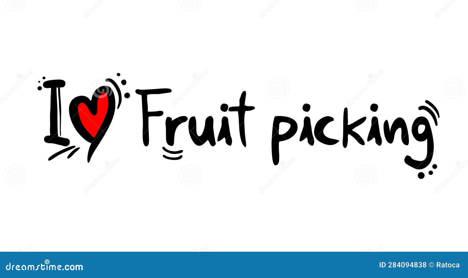 I Love Fruit Picking Message Stock Vector - Illustration of playing ...