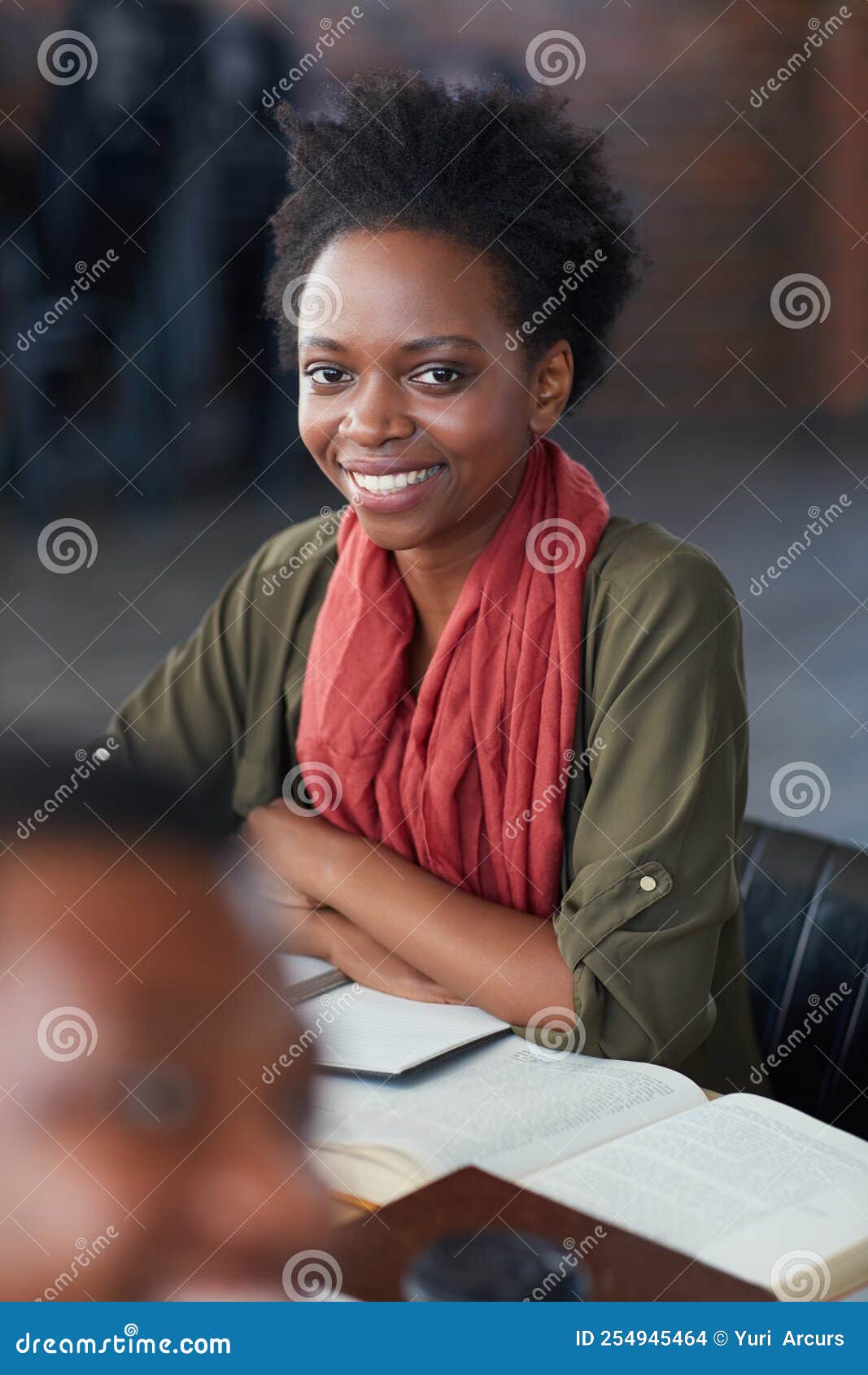 I Love Group Projects. Portrait of a Young University Student Sitting ...