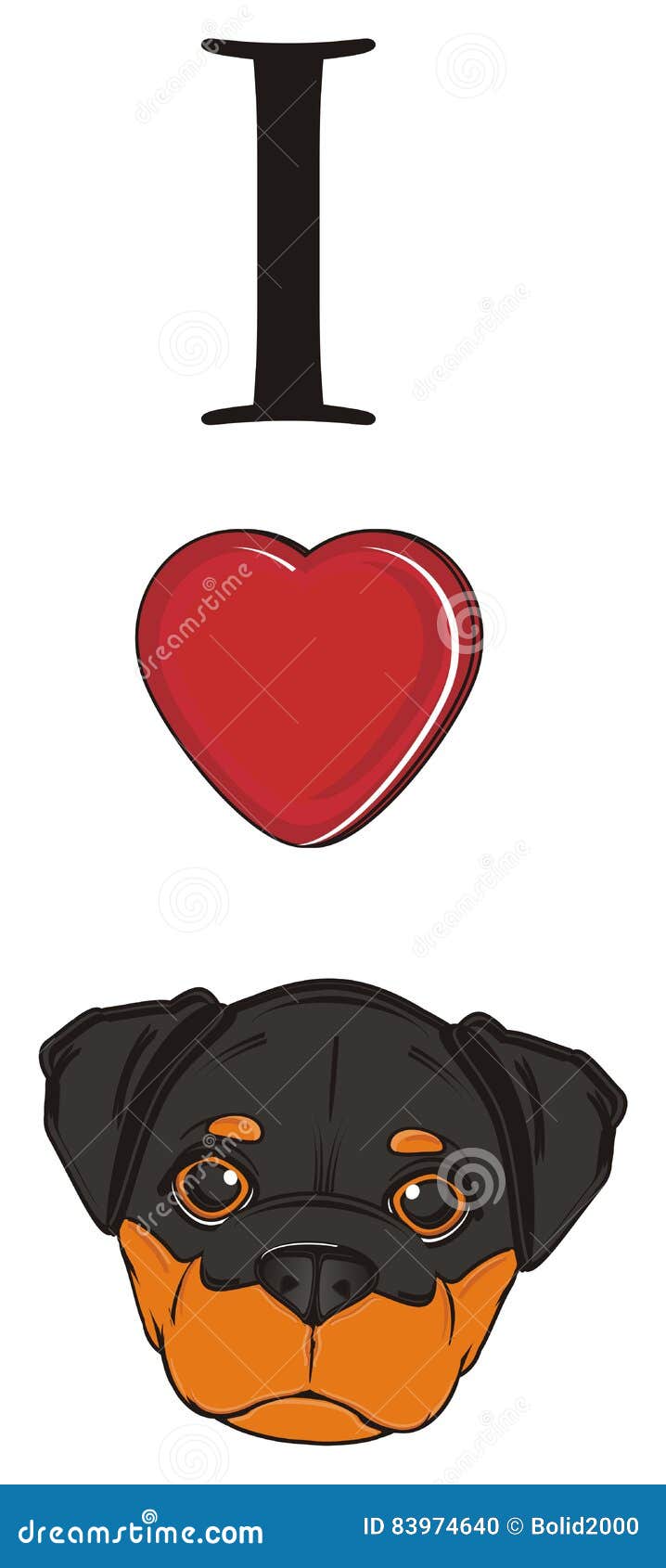 I love heart stock illustration. Illustration of snout - 83974640