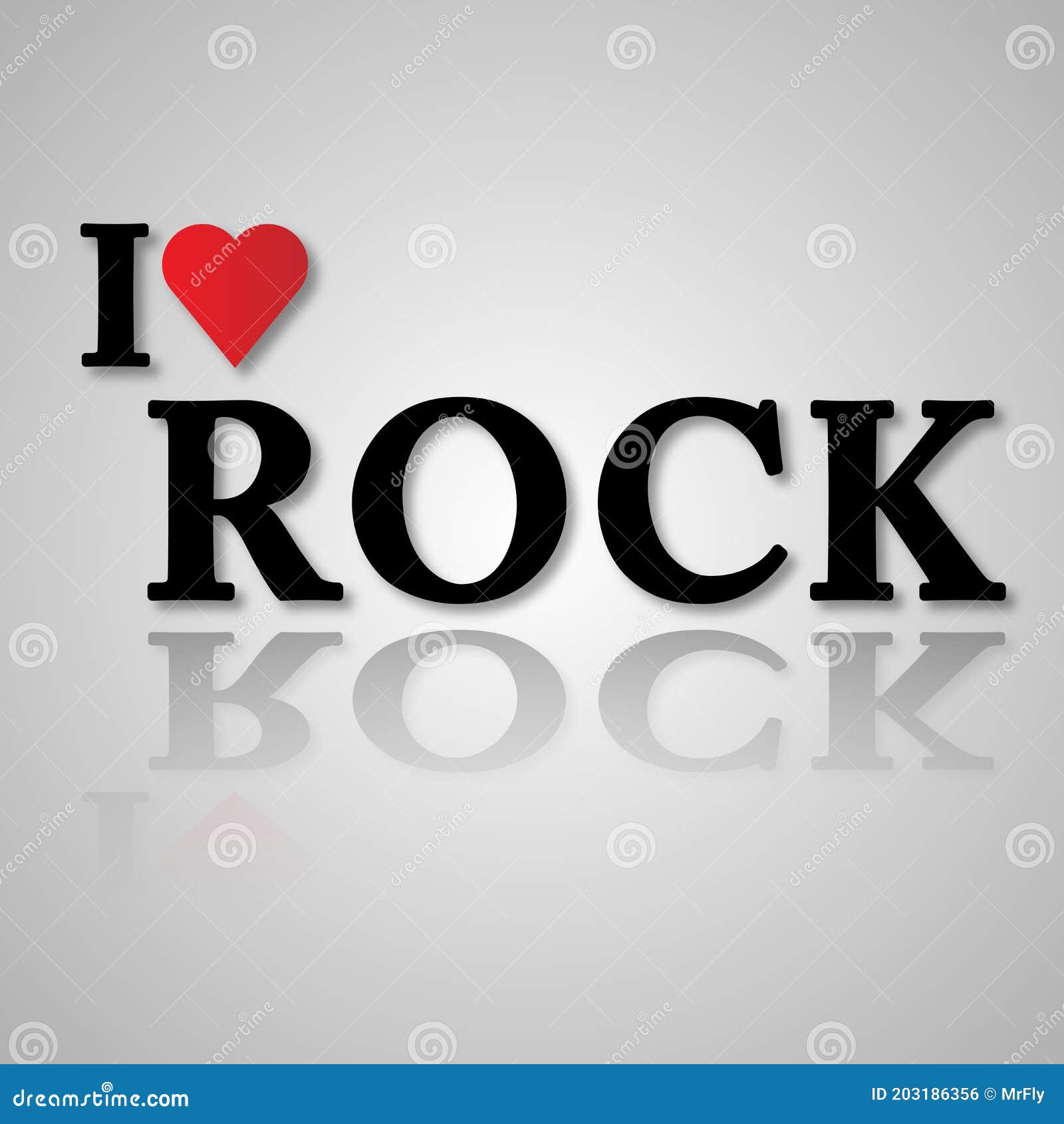 I Love Rock Music Unique, Vector Illustration Stock Vector ...