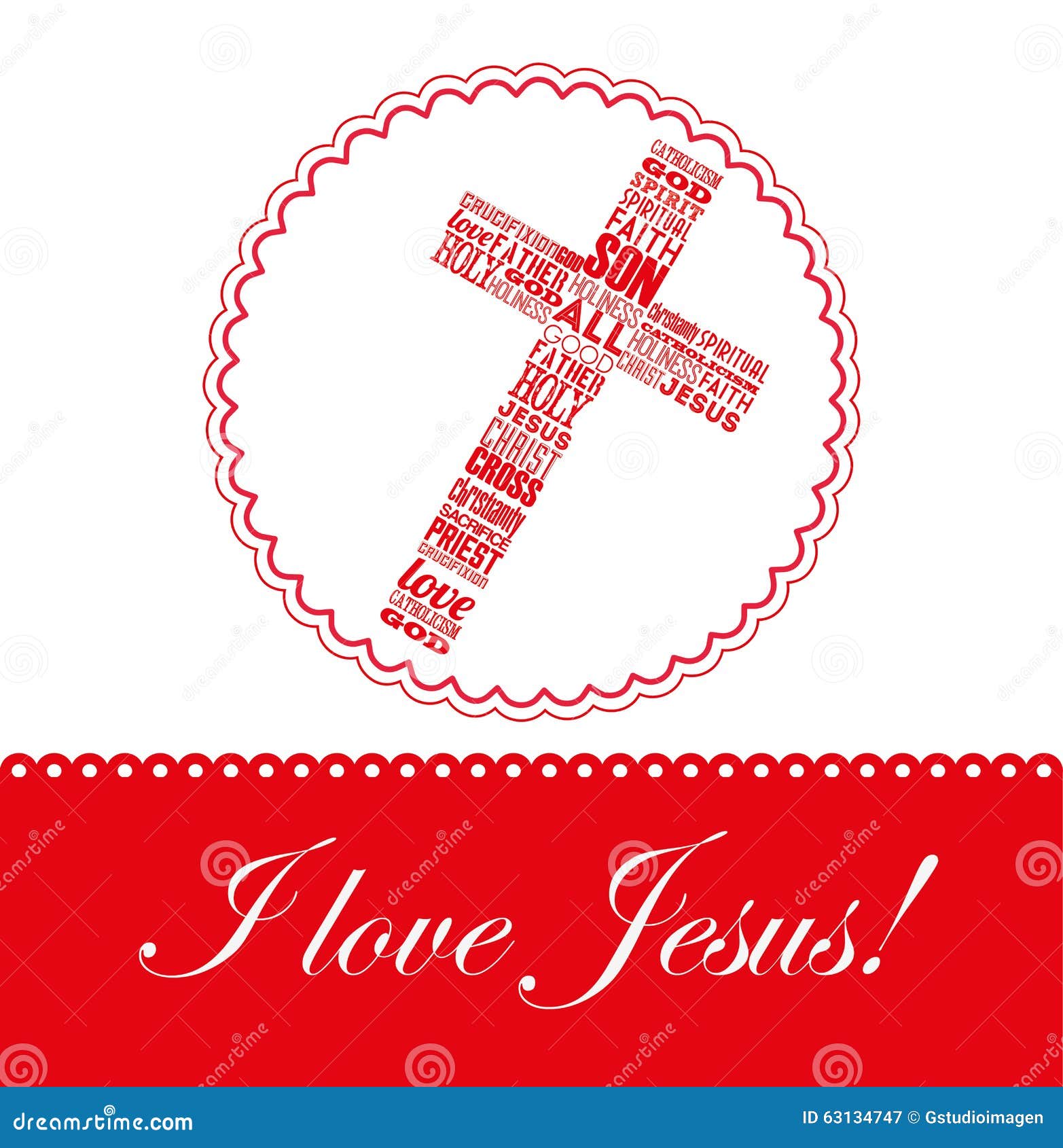 I love jesus design stock vector. Illustration of decorative - 63134747