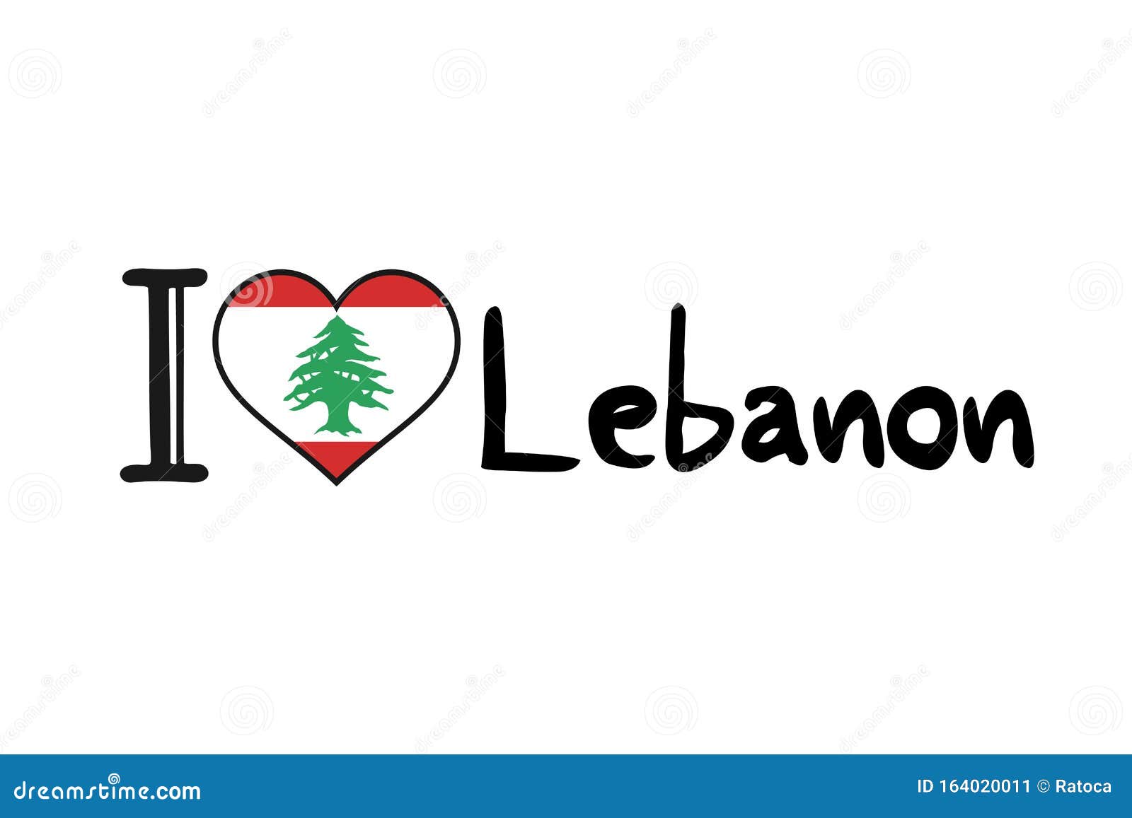 I love Lebanon symbol stock vector. Illustration of republic - 164020011