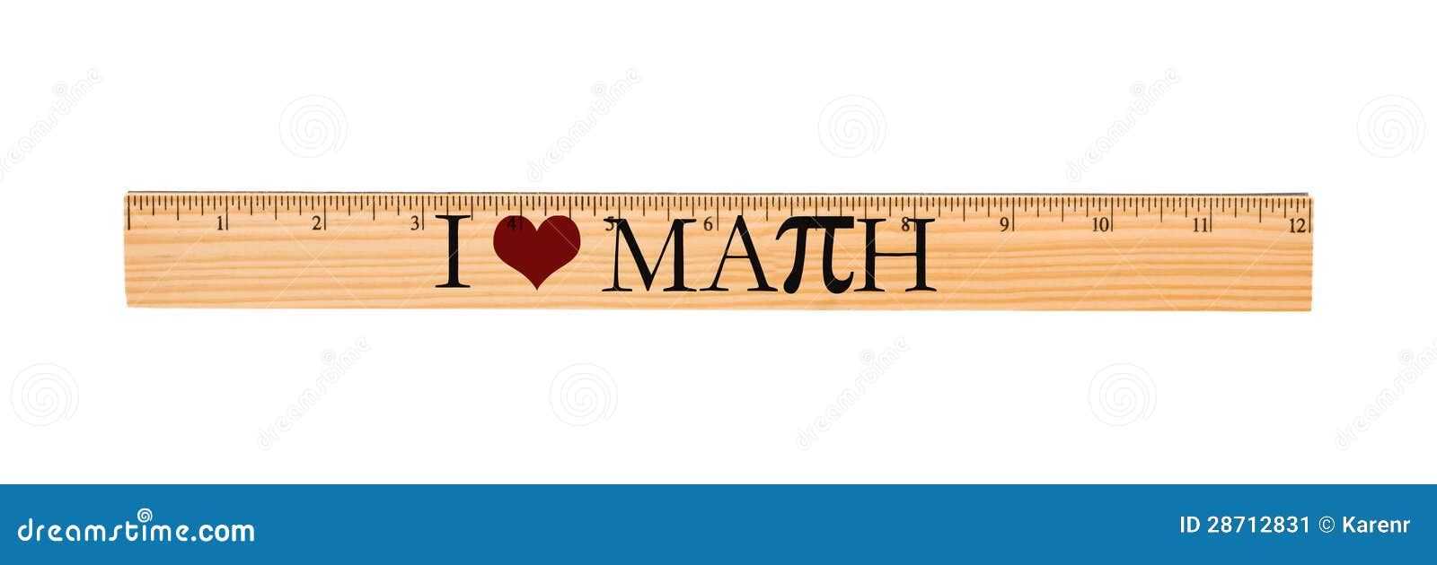 I Love Math Ruler stock image. Image of education, preschool - 28712831