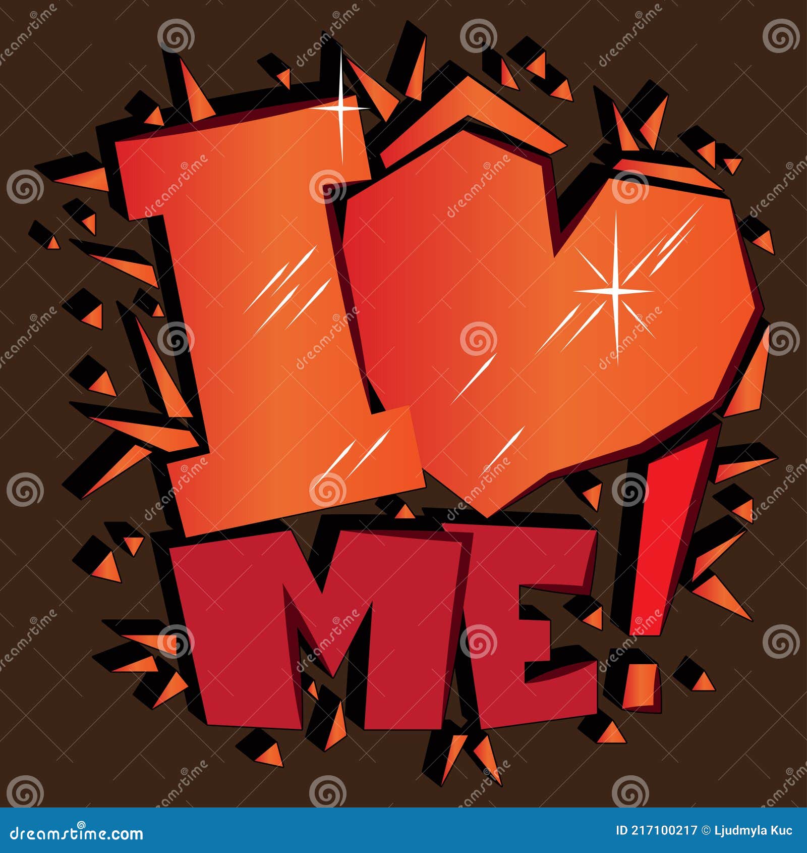 I love me lettering stock vector. Illustration of calligraphy - 217100217