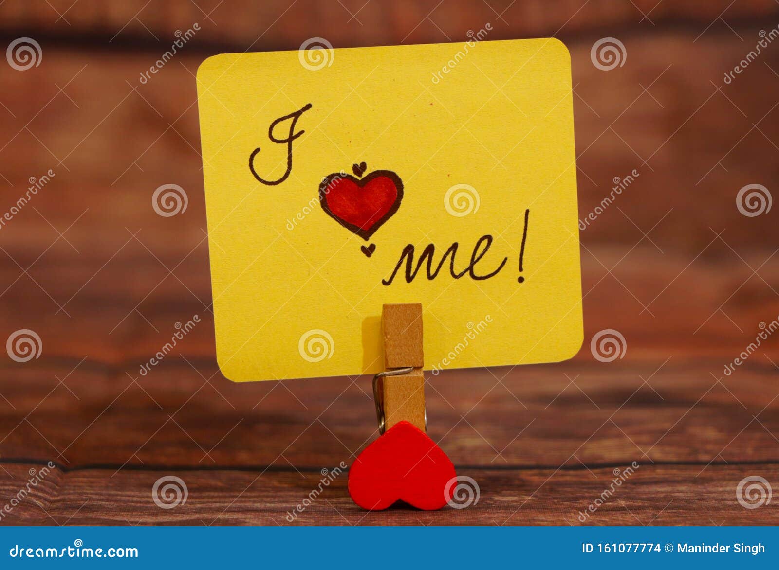 I Love Me Text with Heart Clip. Stock Photo - Image of romance ...