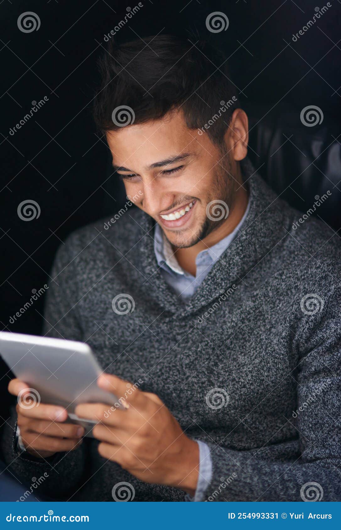 I Love this Meme. a Smiling Young Man Using a Digital Tablet in the ...