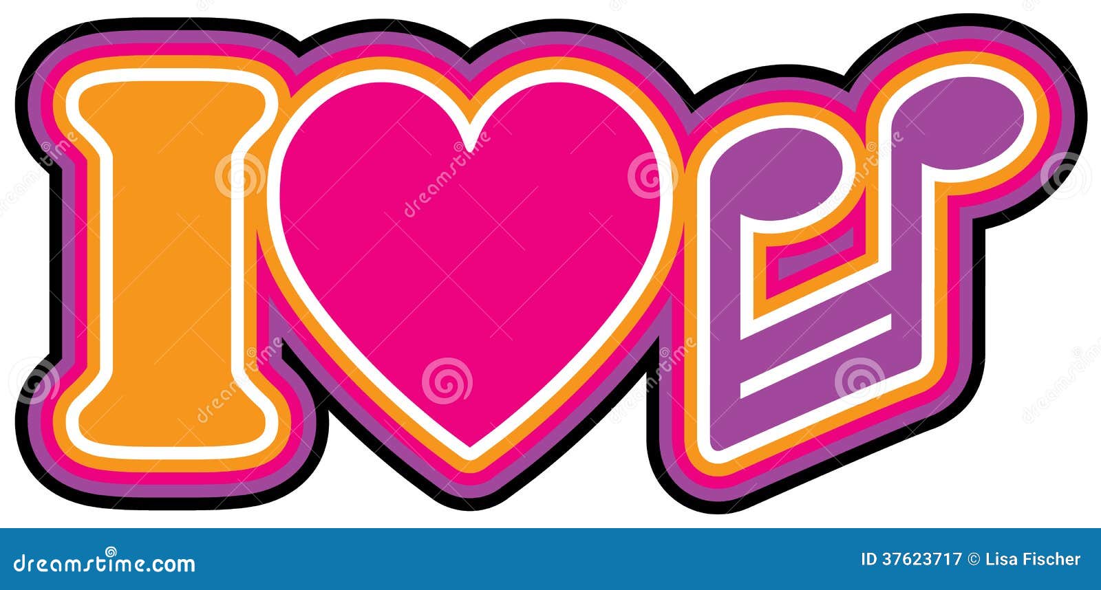 I Love Music stock vector. Illustration of graphic, music - 37623717