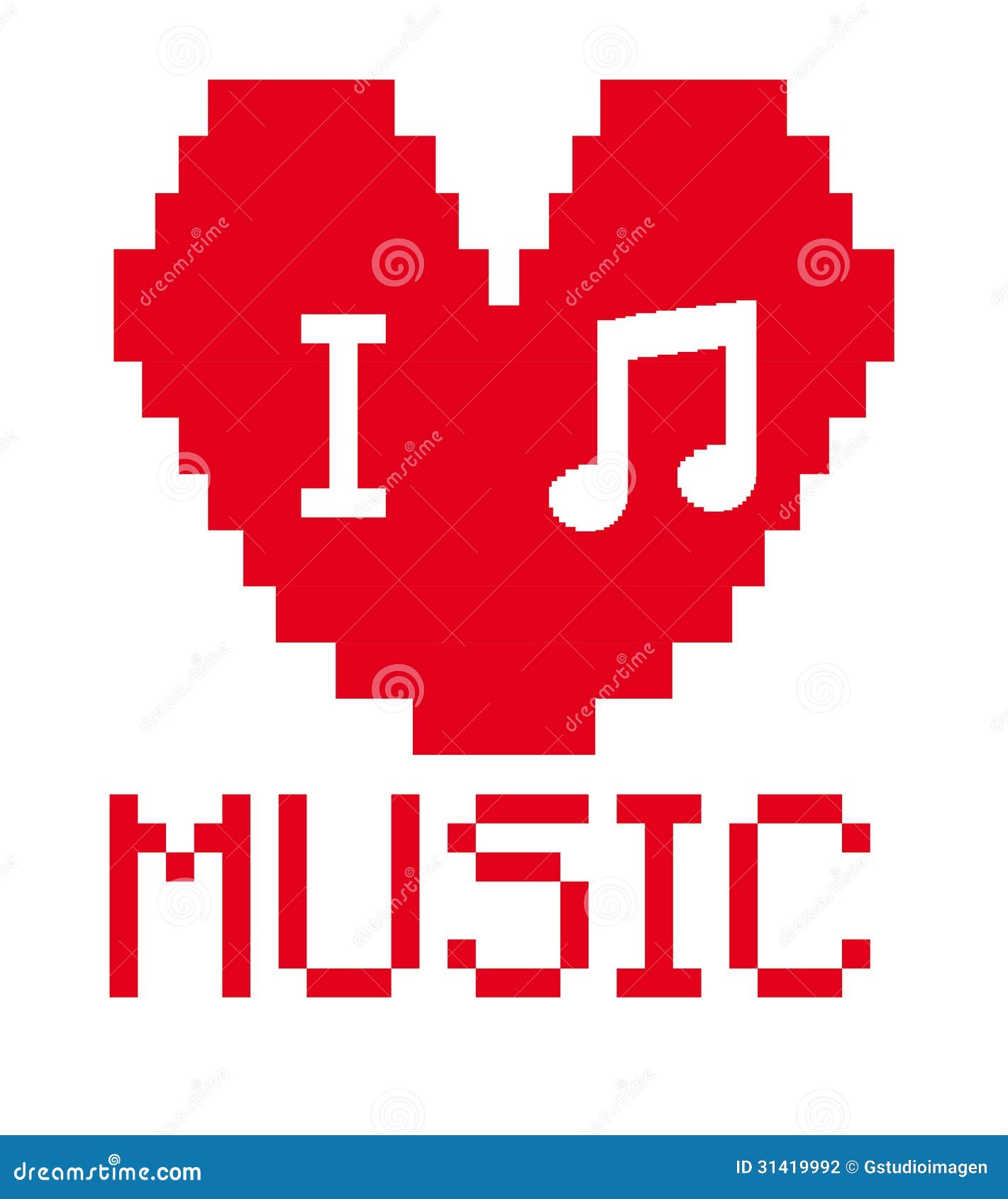 I love music stock vector. Illustration of graphic, human - 31419992