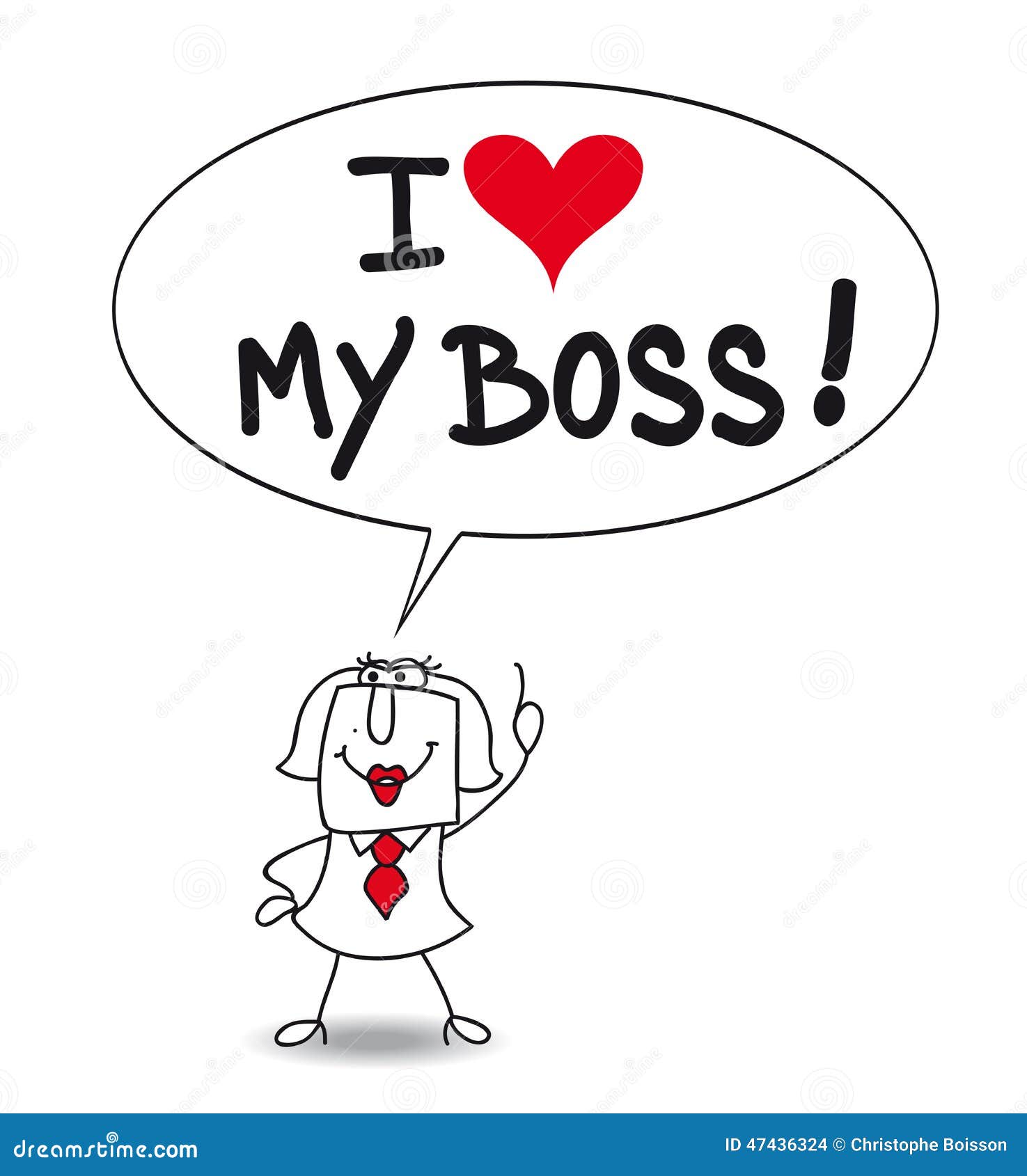 I Love My Boss Stock Vector Illustration Of Businesswoman 47436324