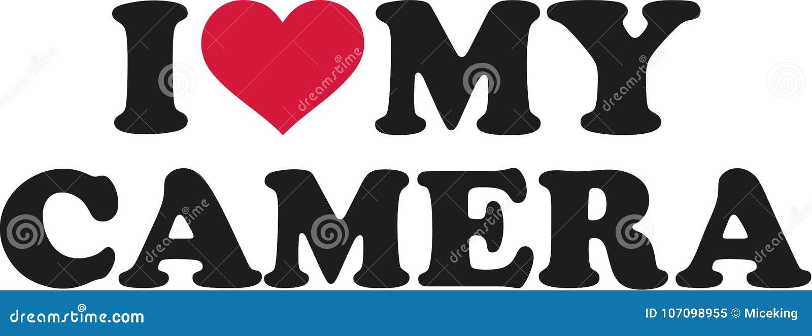 I love my camera stock vector. Illustration of symbol - 107098955