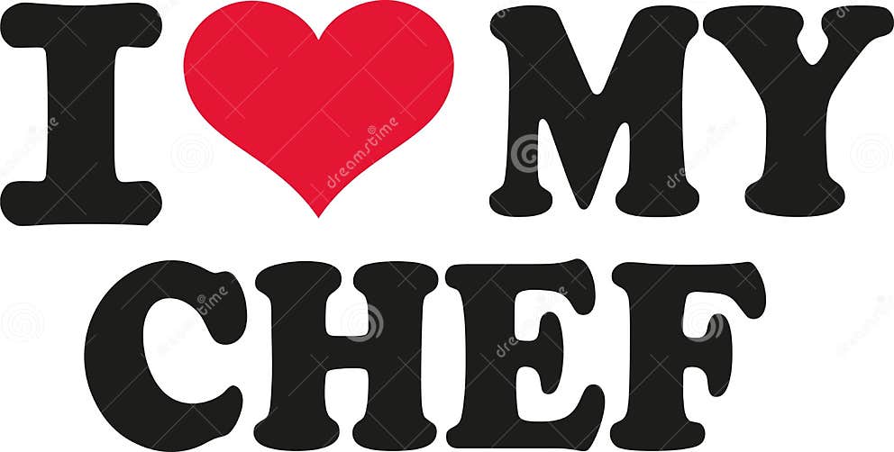 I love my chef stock vector. Illustration of symbol - 107098828