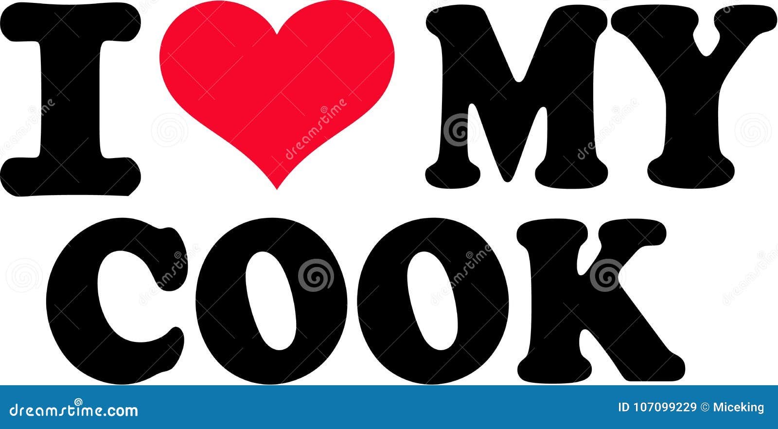 I Love my Cook Chef stock vector. Illustration of silhouette - 107099229