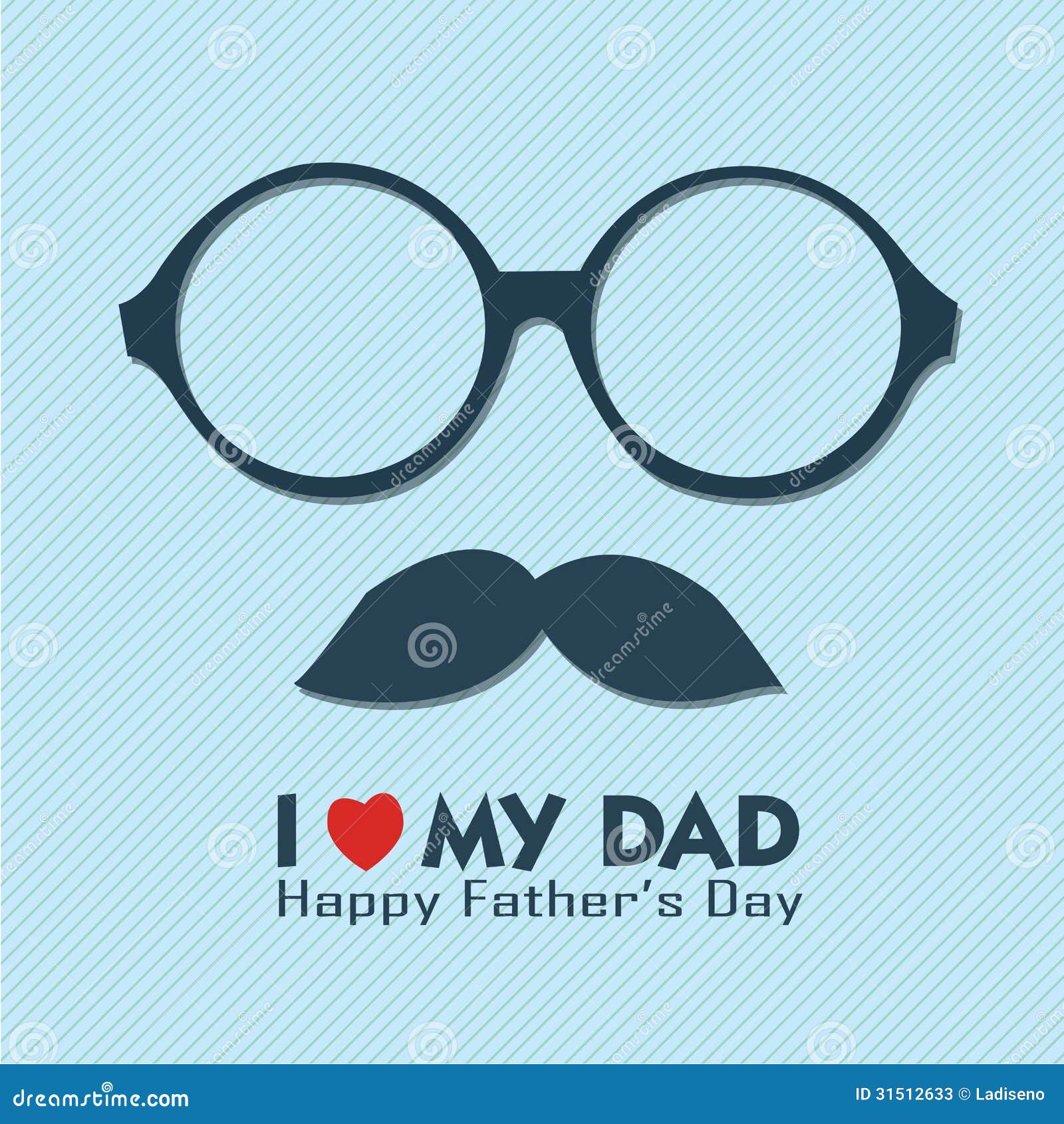 I love my dad stock vector. Illustration of father, colorful - 31512633