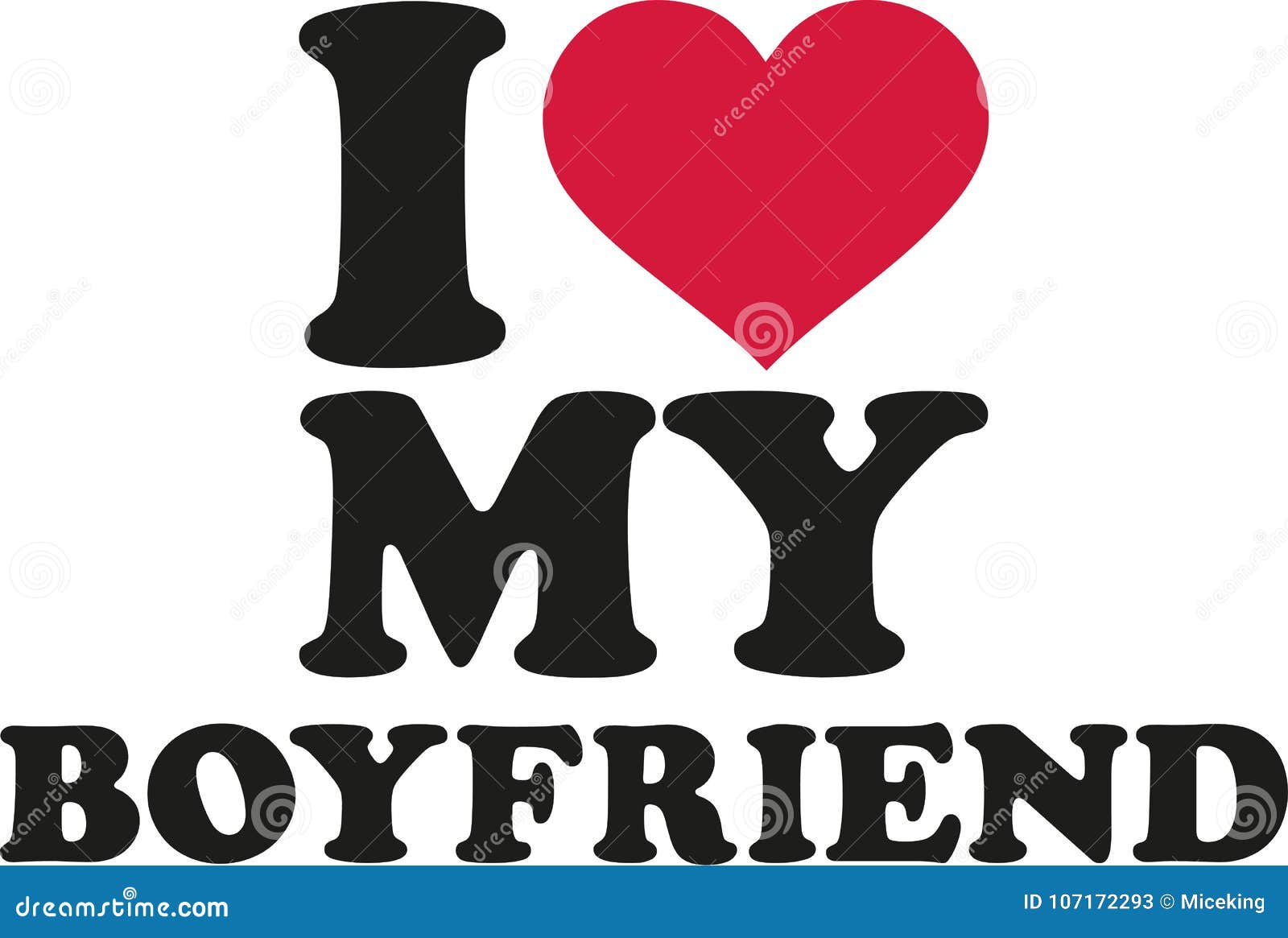 I love my girlfriend stock vector. Illustration of valentine - 107172293