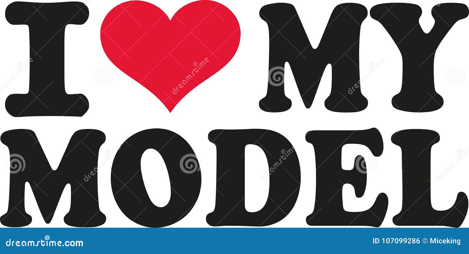 I love my model stock vector. Illustration of male, icon - 107099286