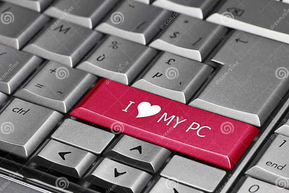 I love my pc stock photo. Image of ideas, keyboard, gray - 32386488