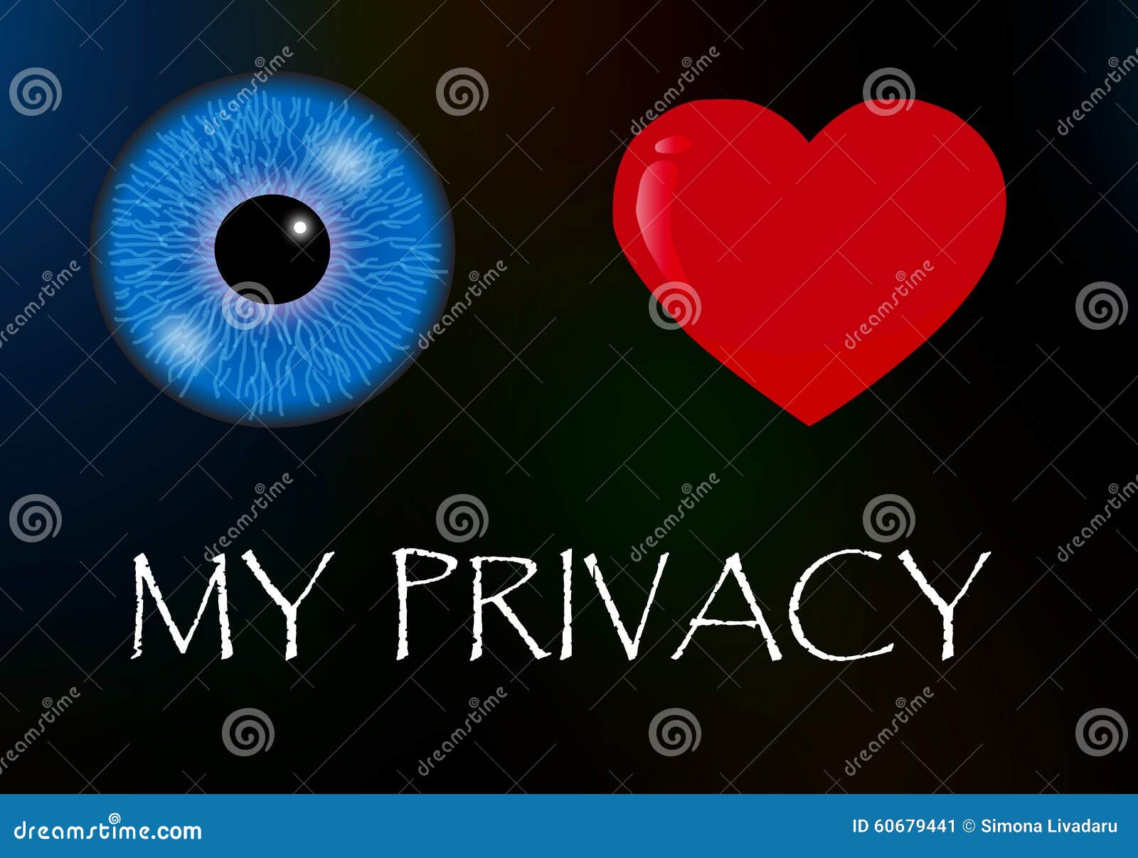 I Love My Privacy - Concept Stock Illustration - Illustration of secret ...