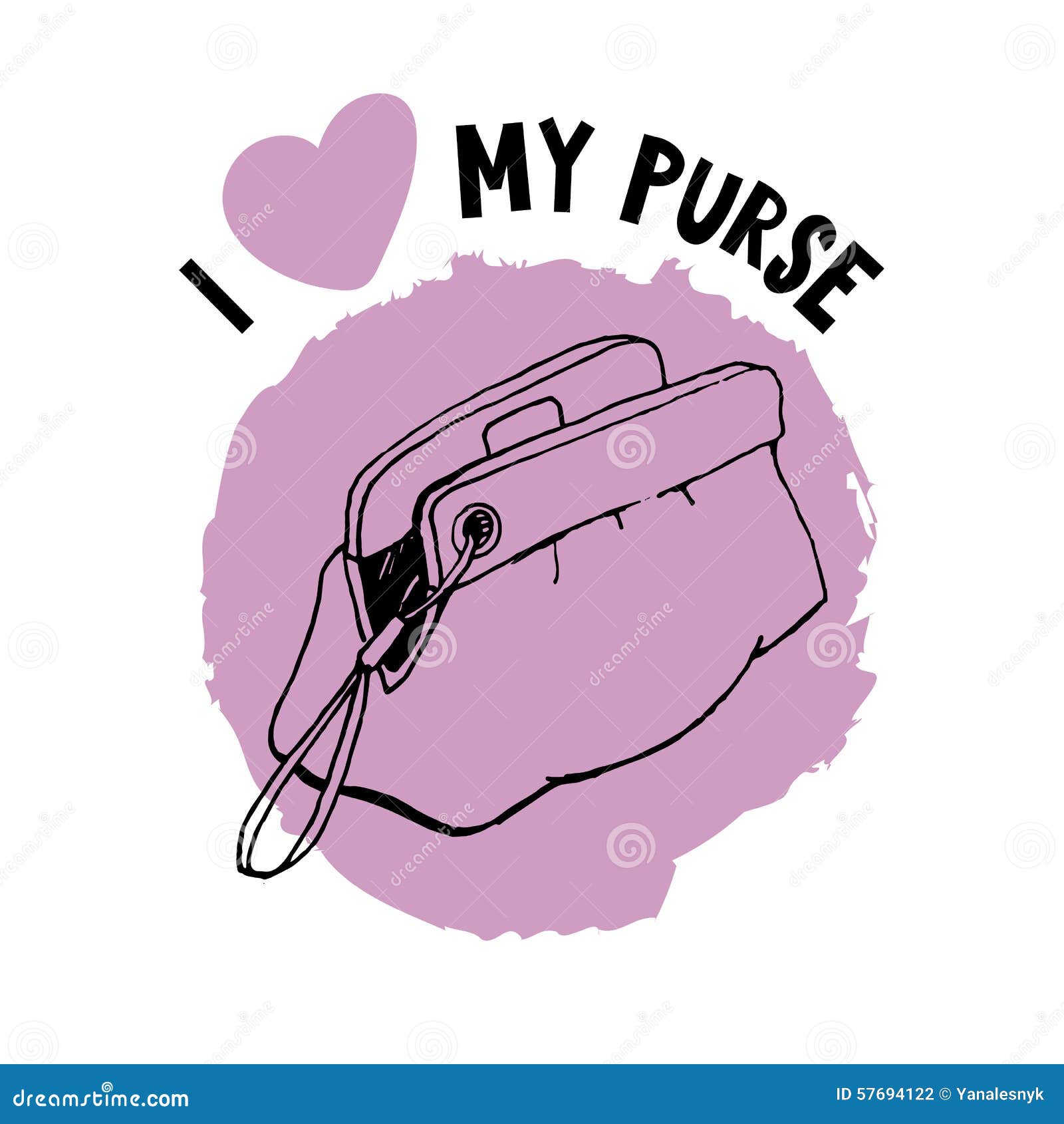 I Love My Purse Sign, Vector Illustration Stock Vector - Illustration ...