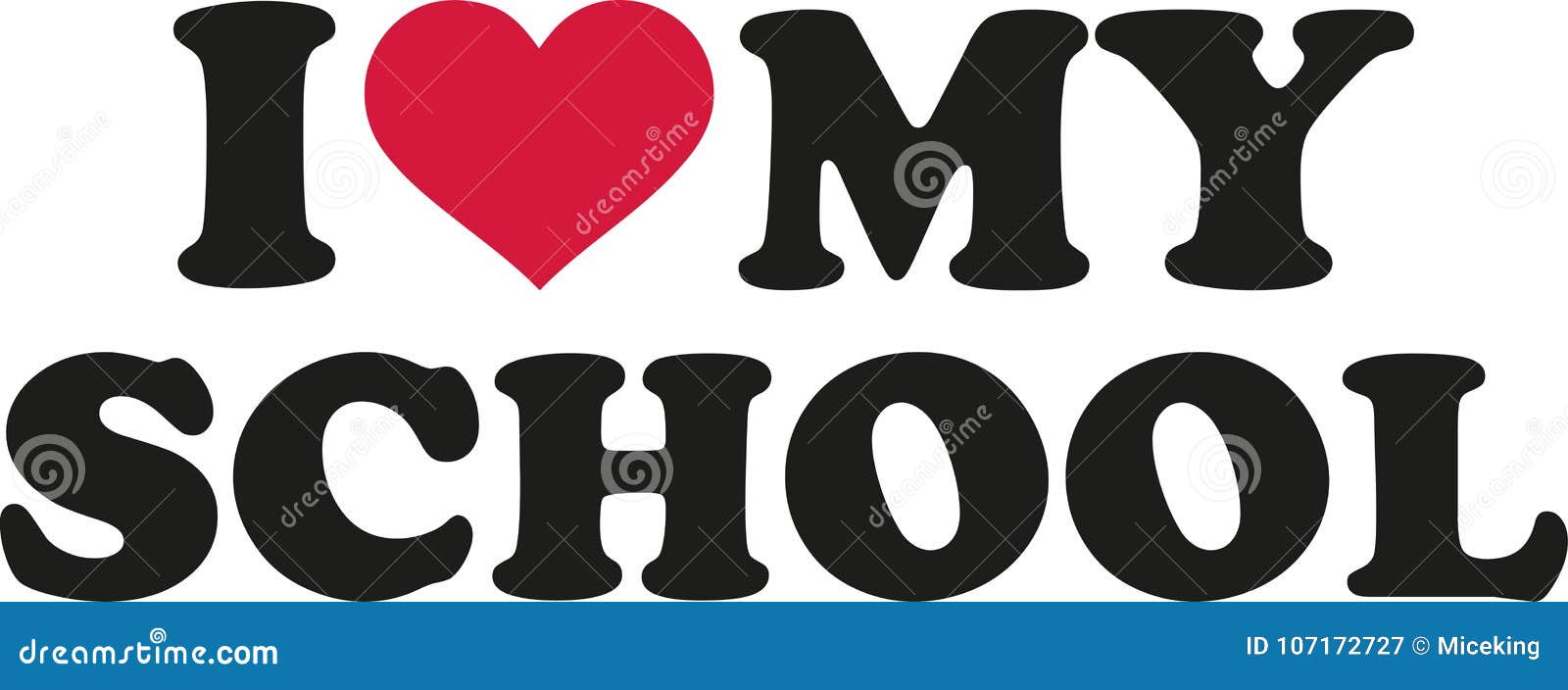 I love my school stock vector. Illustration of icon - 107172727