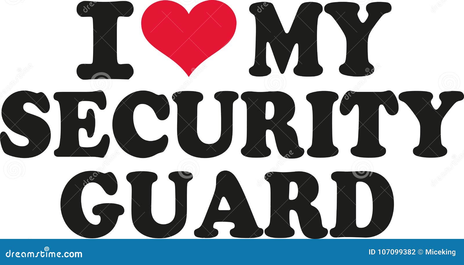 I love my security guard stock vector. Illustration of logo - 107099382