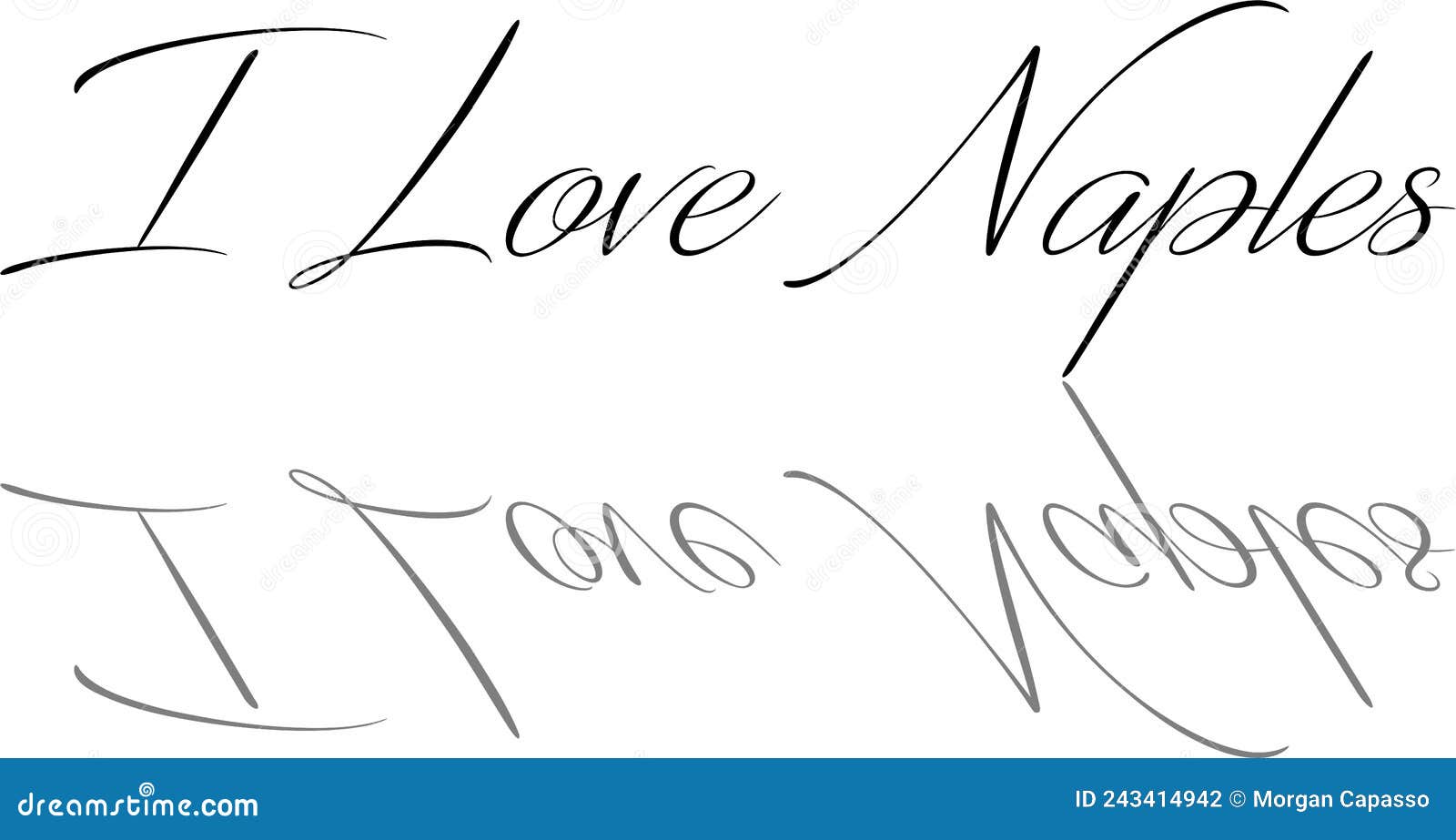 I Love Naples Text Sign Illustration Stock Vector - Illustration of ...