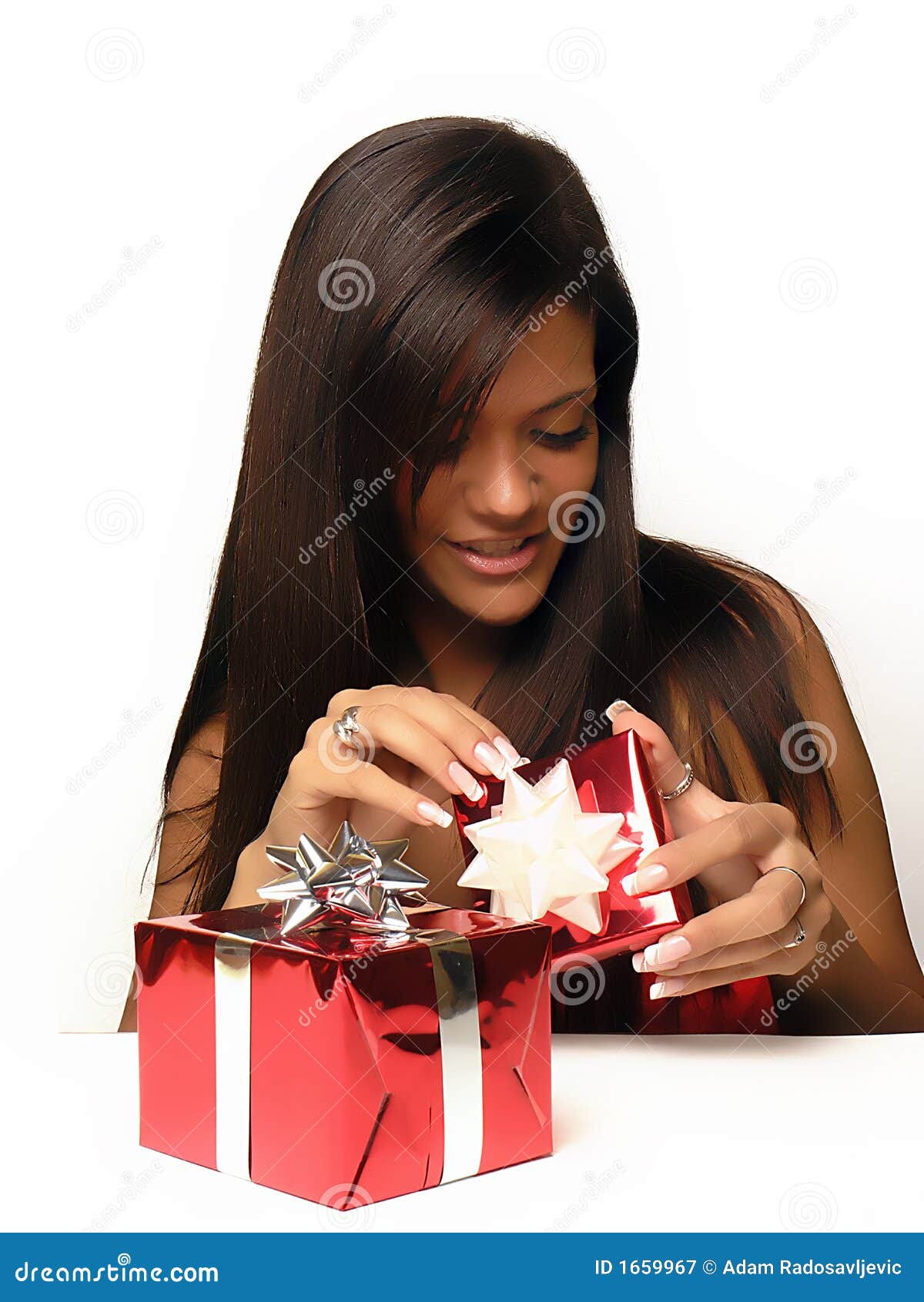 I Love Opening Presents! stock image. Image of anticipating - 1659967