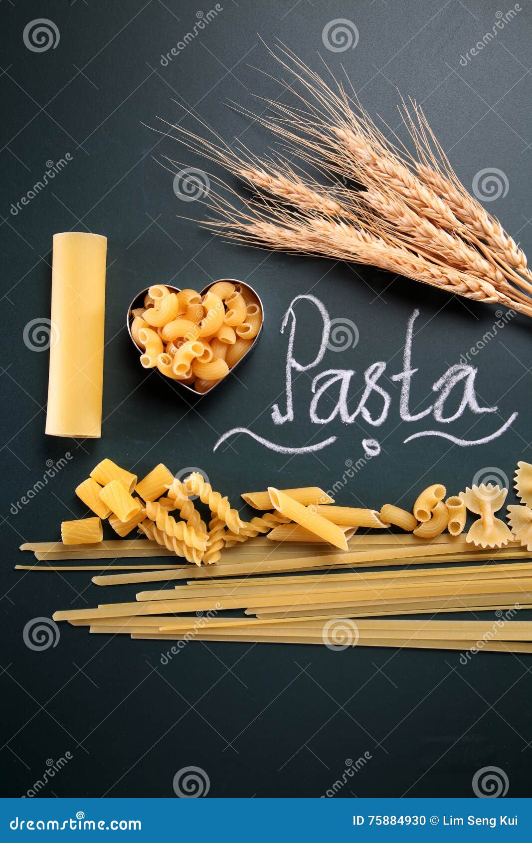 I love pasta stock photo. Image of farfalloni, gourmet - 75884930