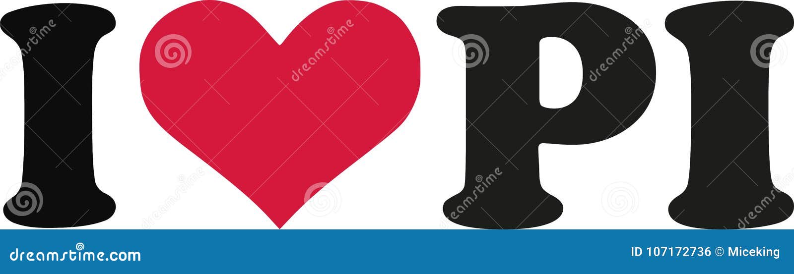 I love pi stock vector. Illustration of irrational, university - 107172736