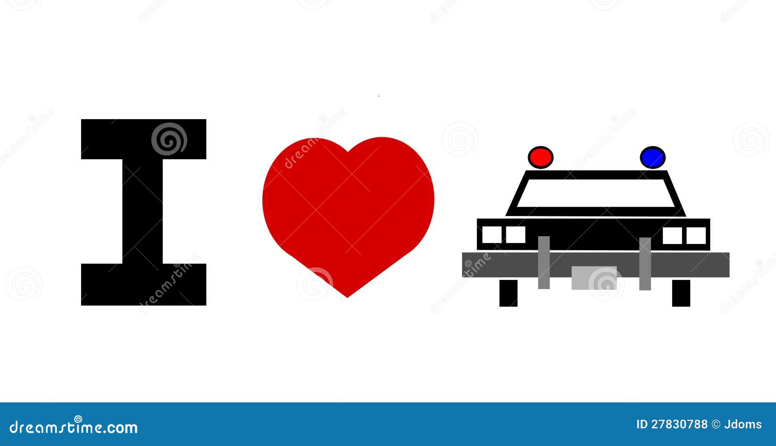 I love the police stock vector. Illustration of official - 27830788