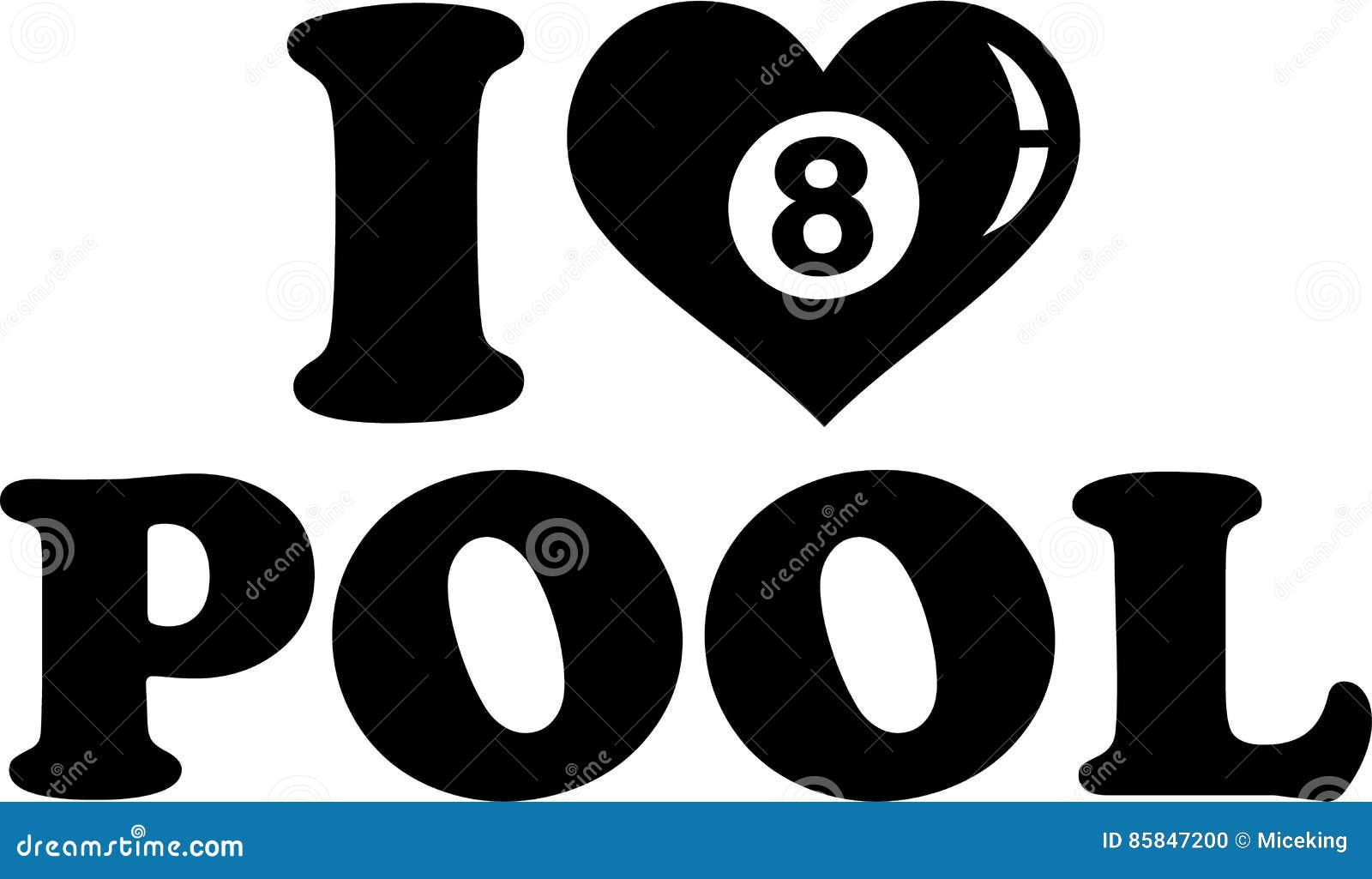 Pool Eight Ball Hand Drawn Outline Doodle Icon. Cartoon Vector ...