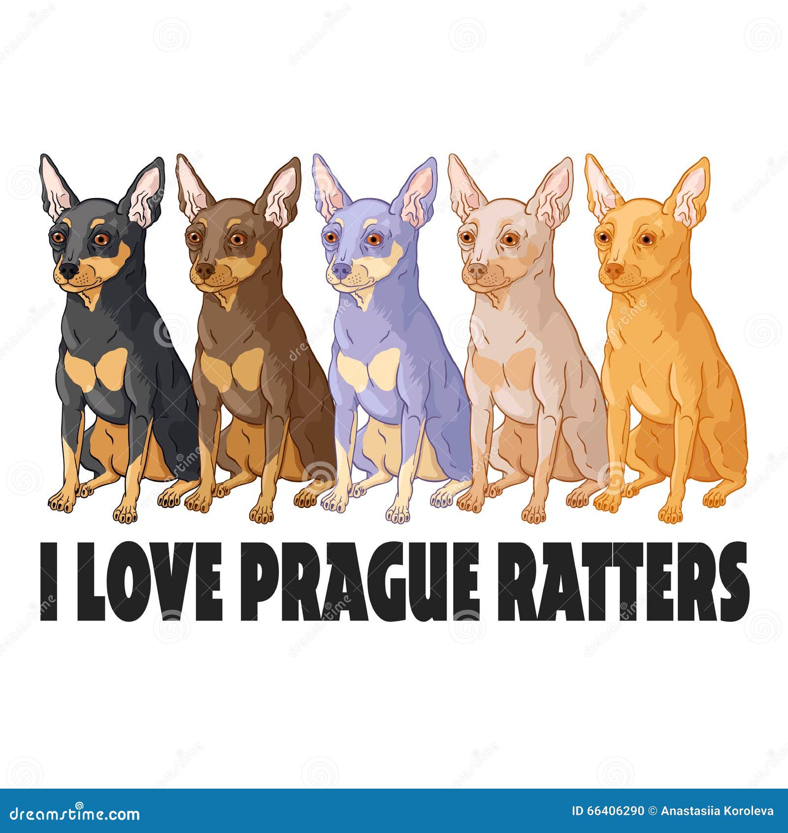 I love prague ratters stock vector. Illustration of realistic - 66406290