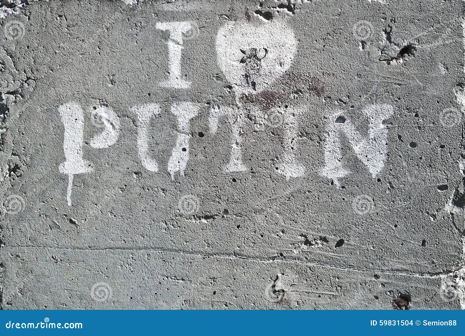 I Love Putin - Inscription on Concrete Surface Editorial Stock Image ...
