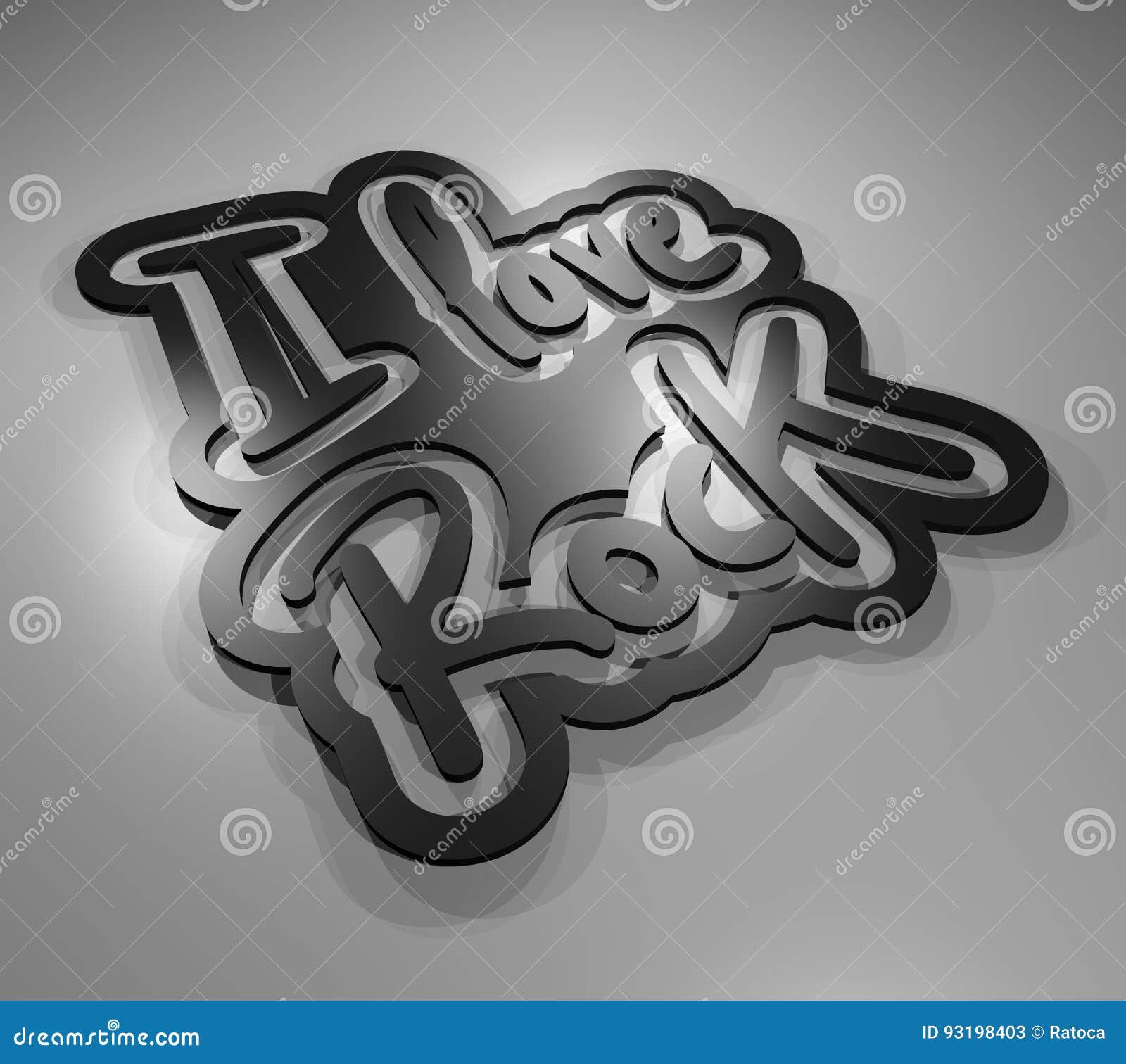 I love rock message stock illustration. Illustration of design - 93198403