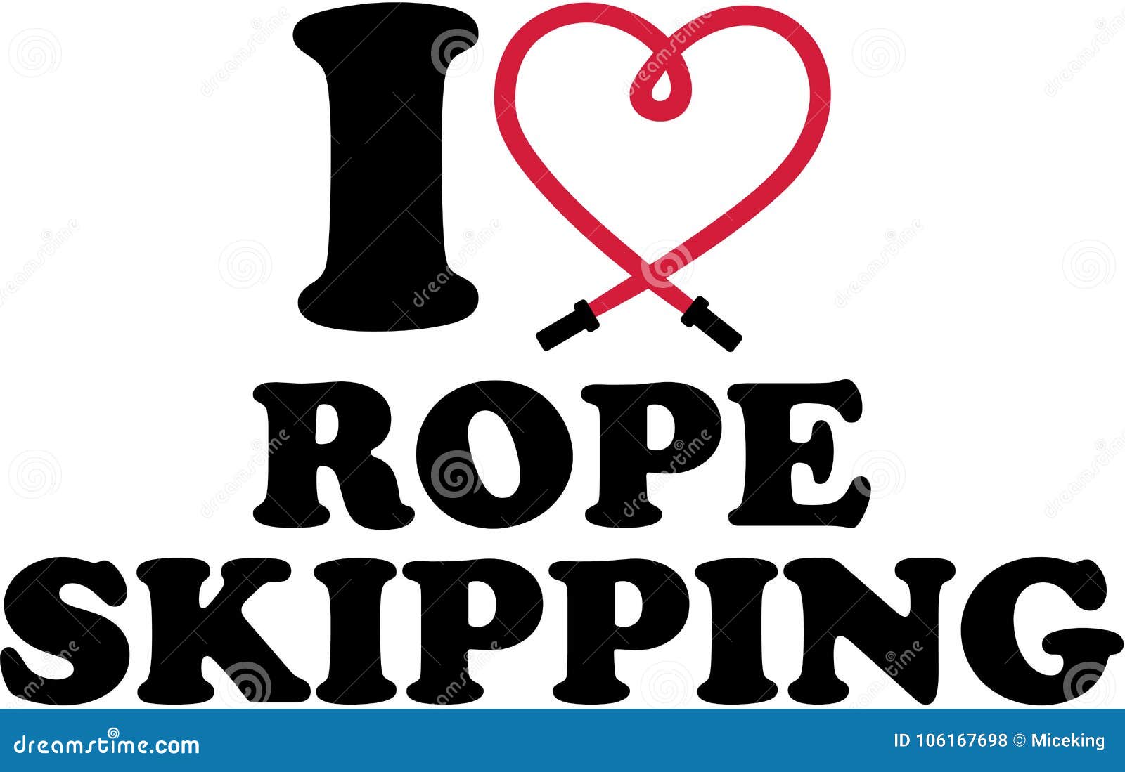 I love rope skipping stock vector. Illustration of jump - 106167698