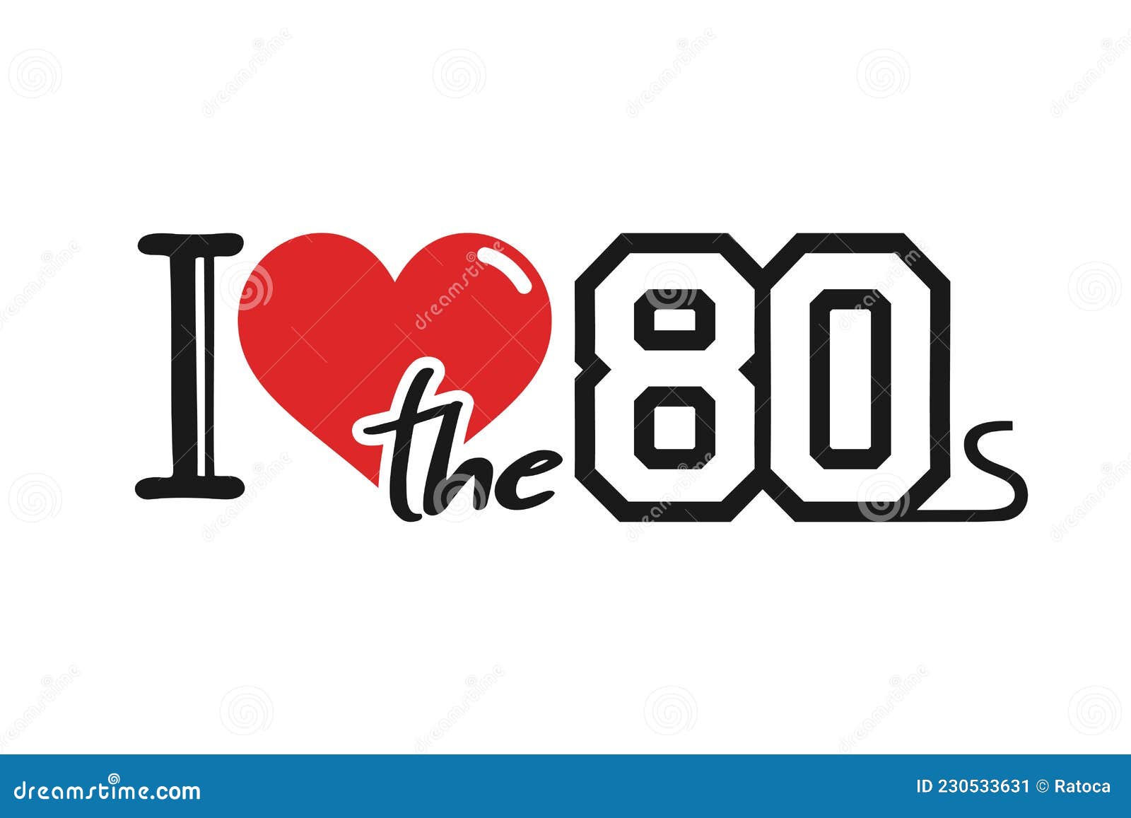 80s Decade Symbol Vector Illustration | CartoonDealer.com #114517704